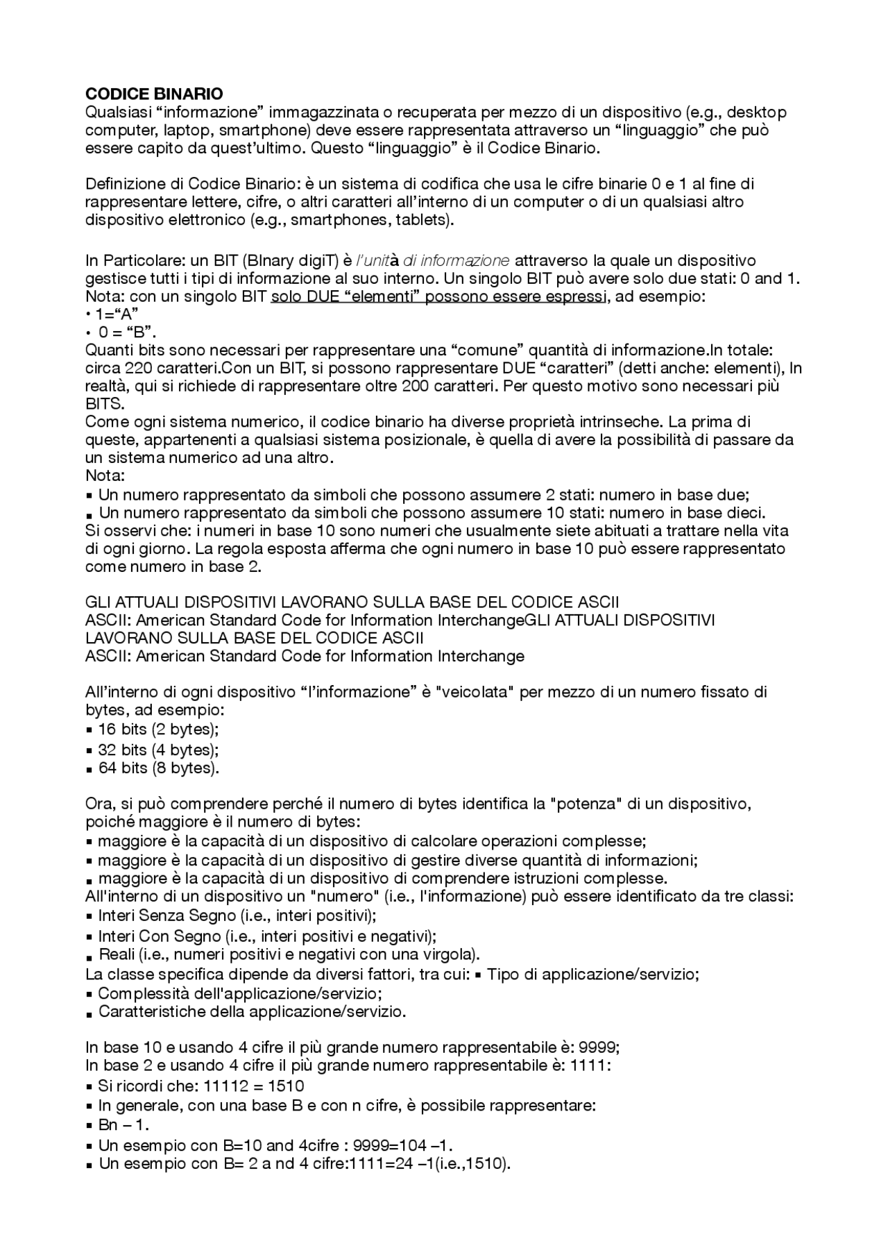 Informatica E Tecnologie Della Comunicazione Digitale Esame Appunti
