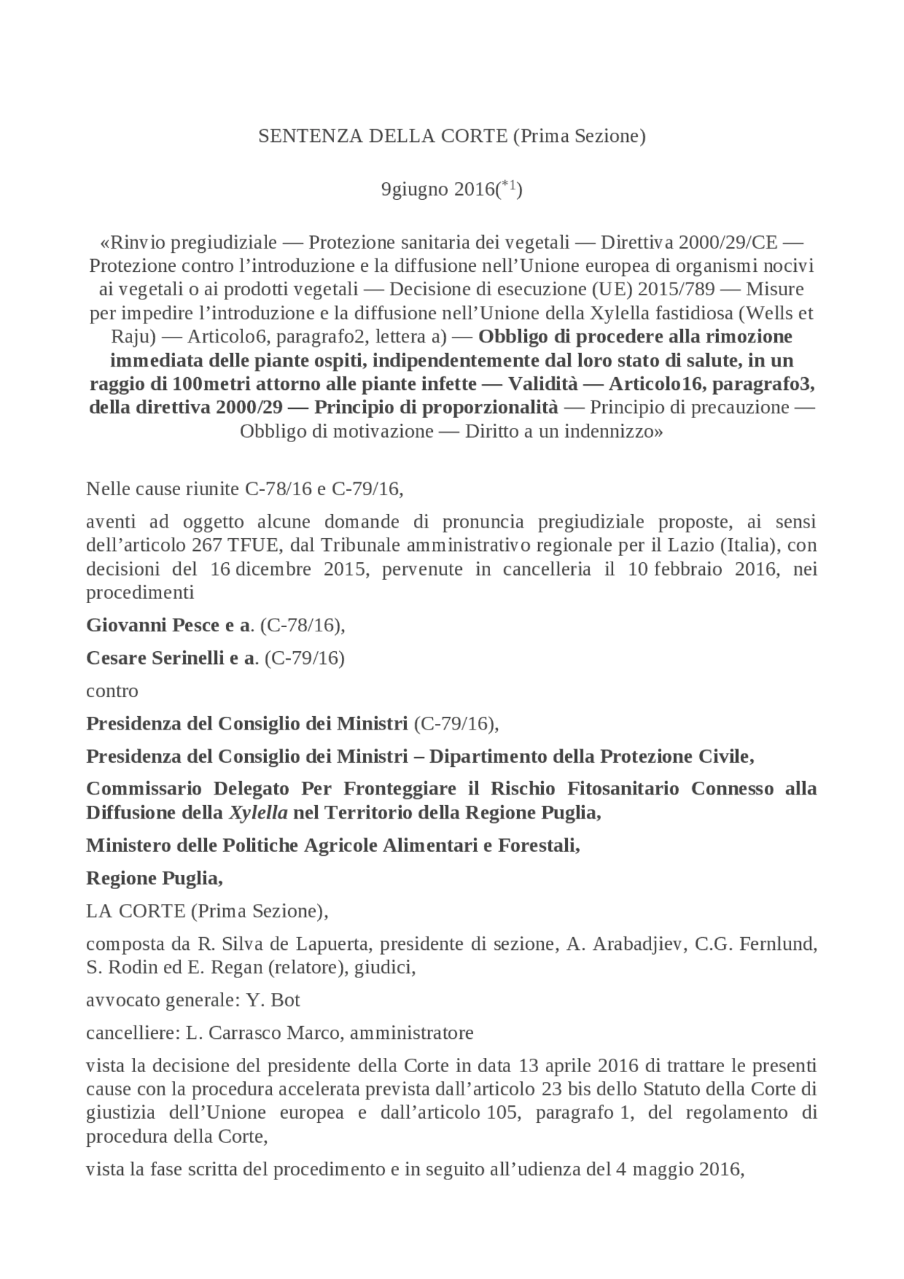 Sentenza Corte Giustizia Ue Docsity