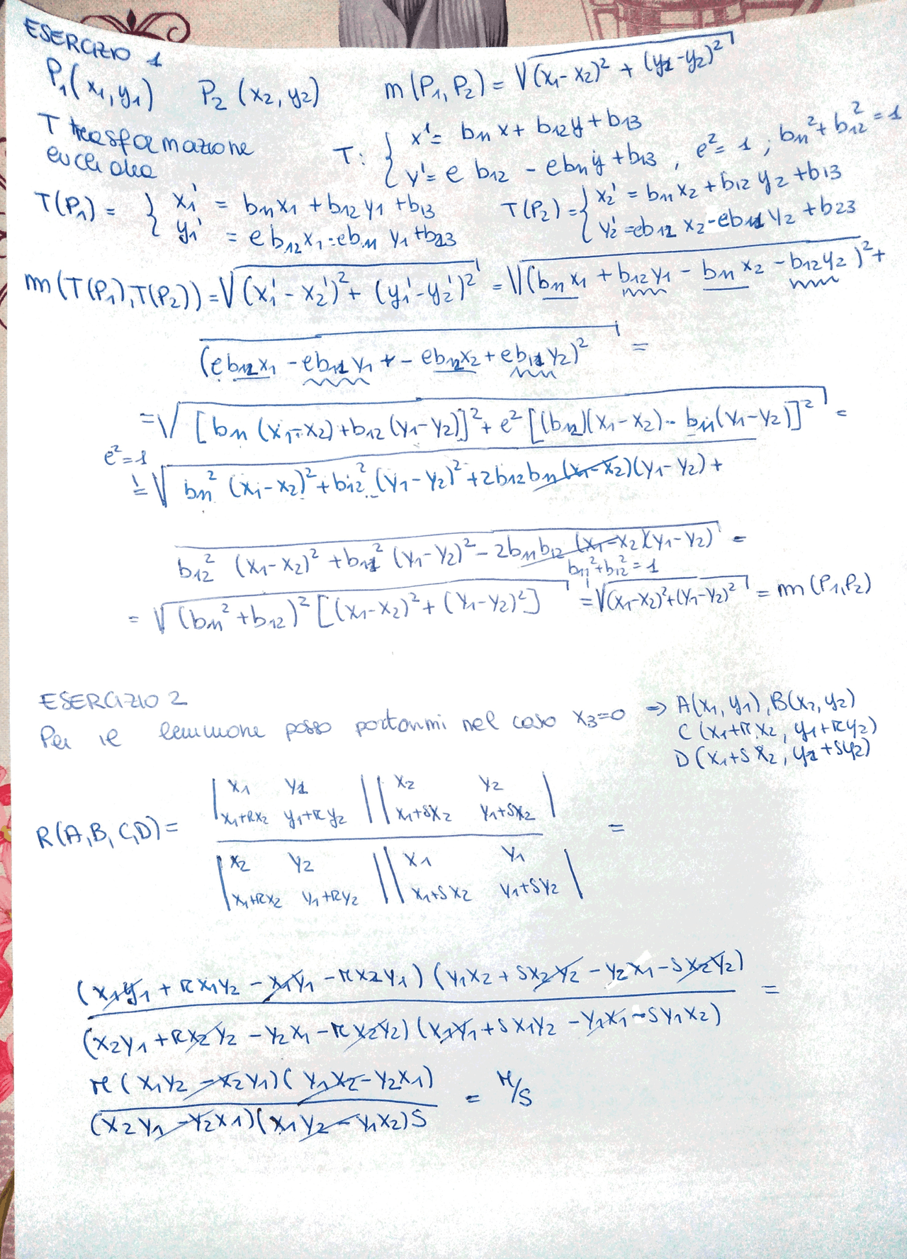 Esercizi Di Istituzioni Di Matematiche Complementari Docsity