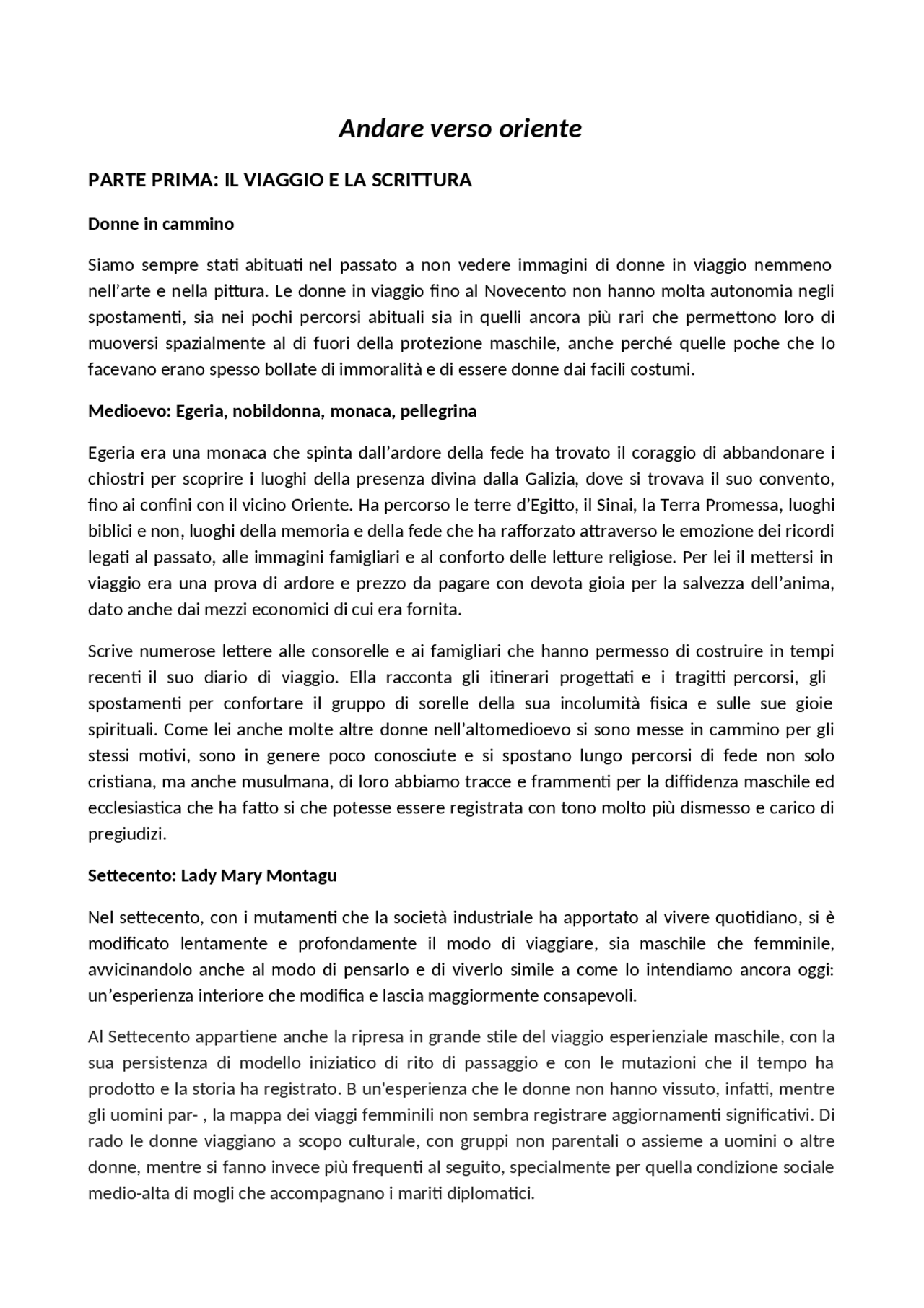 Andare Verso Oriente Cap1 Docsity