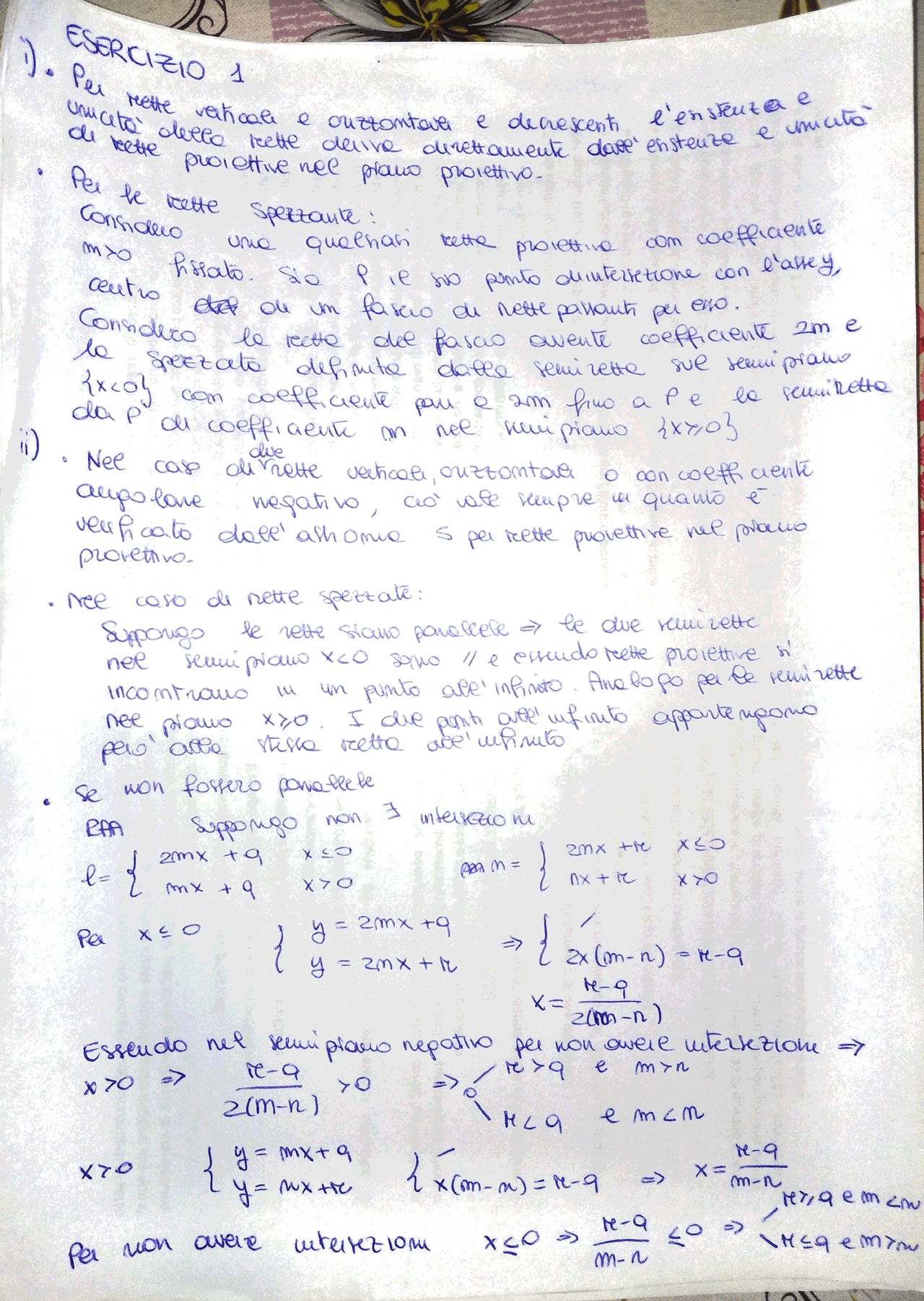 Esercizi Di Istituzioni Di Matematiche Complementari Docsity
