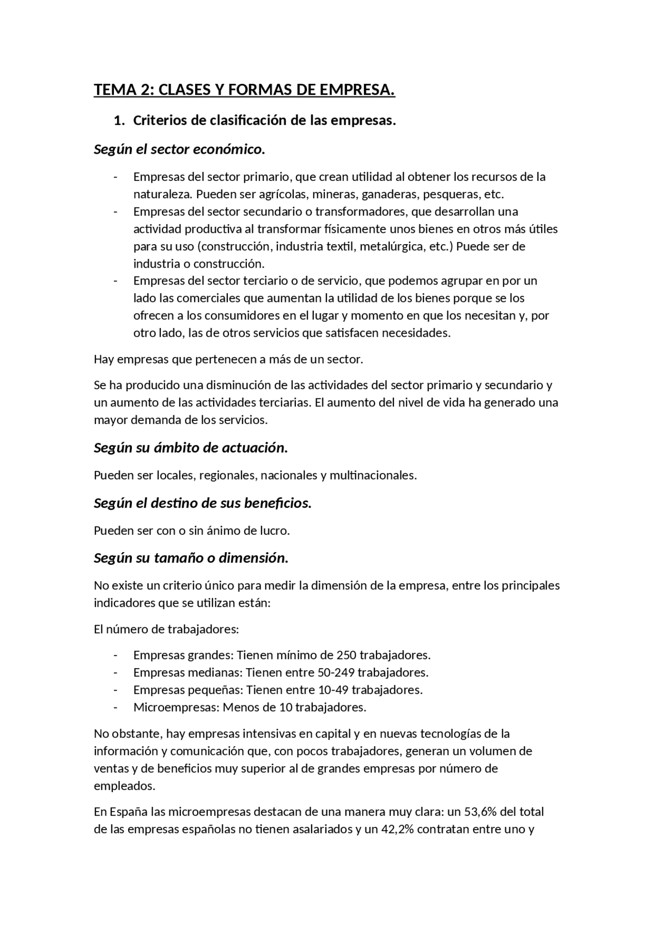 Apuntes EconomÍa 2 Bach Docsity