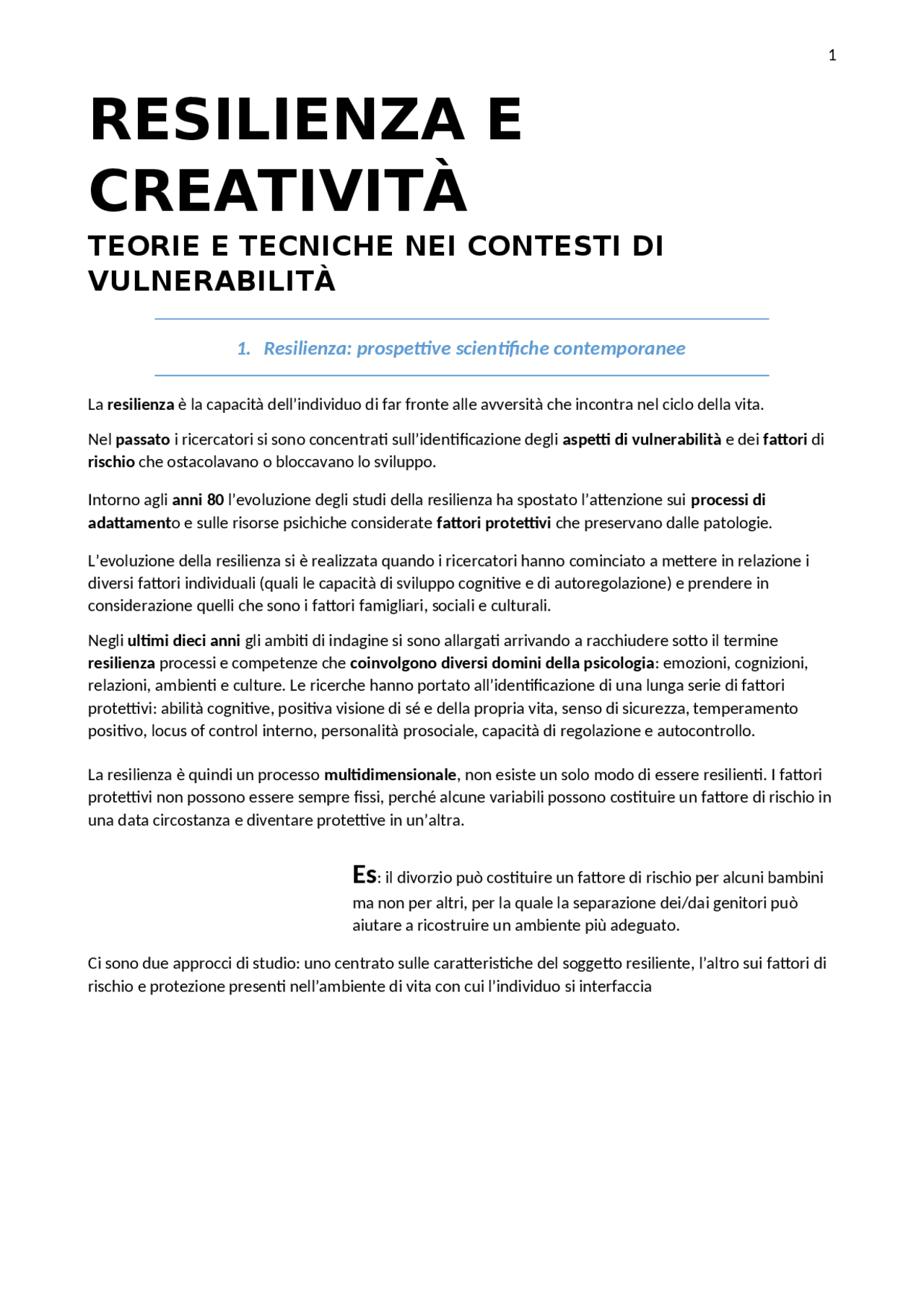 Resilienza E Creatività Teorie E Tecniche In Contesti Di Vulnerabilità