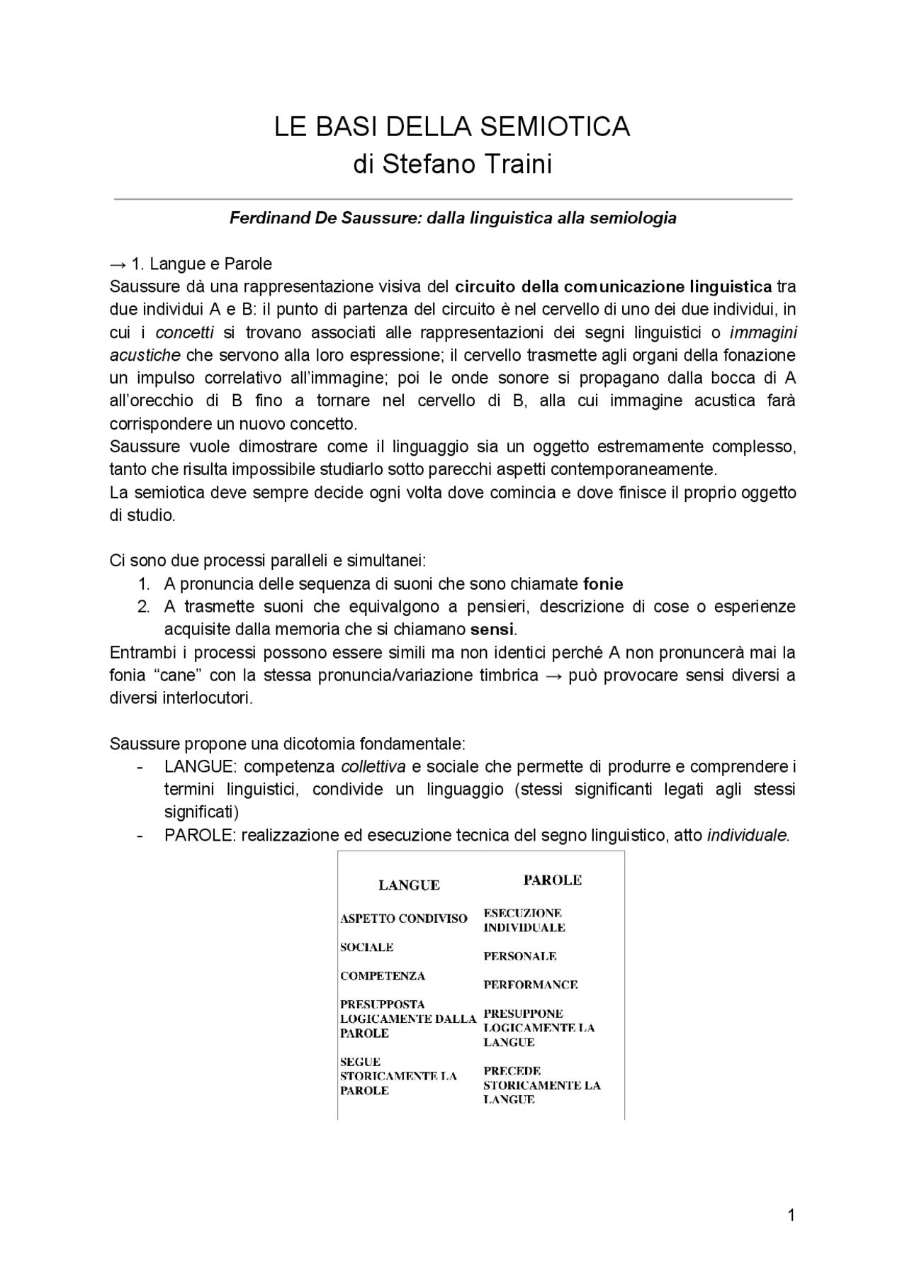 Riassunto Libro Le Basi Della Semiotica Di Stefano Traini Docsity