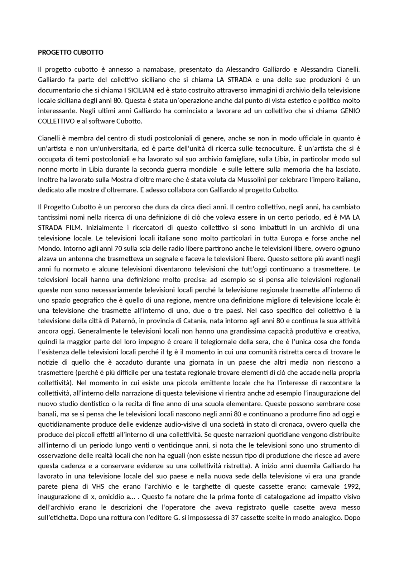 Studi culturali e media - Docsity