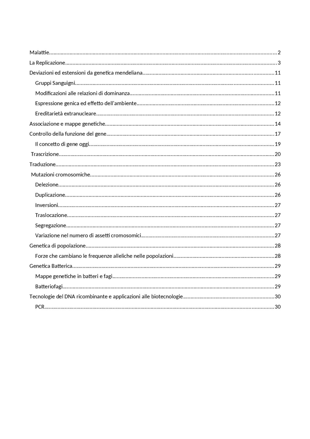 Appunti Di Genetica Docsity