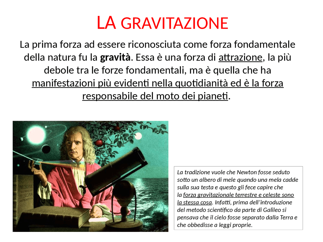 Presentazione ppt sulla gravitazione | Slide di Fisica | Docsity