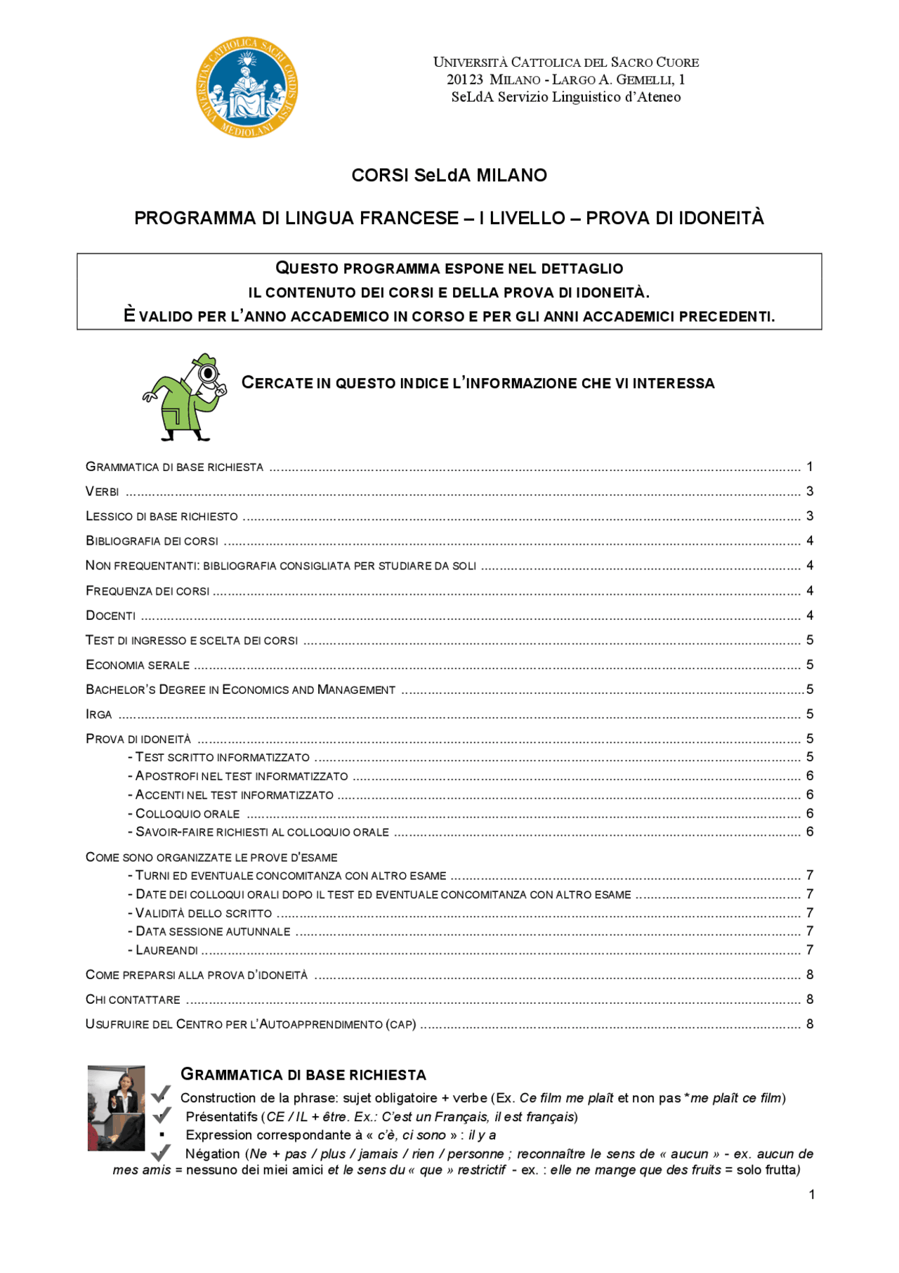 Programma Francese Per Esame Docsity