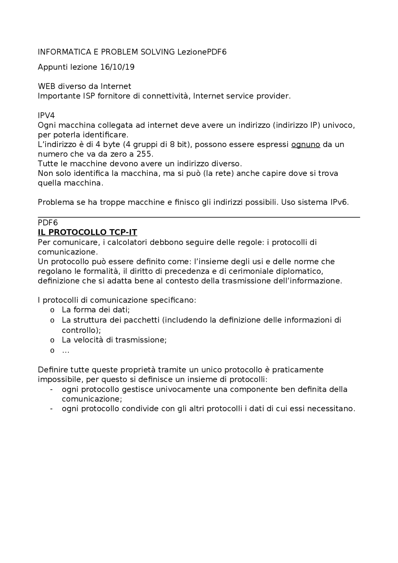 Informatica E Problem Solving Docsity