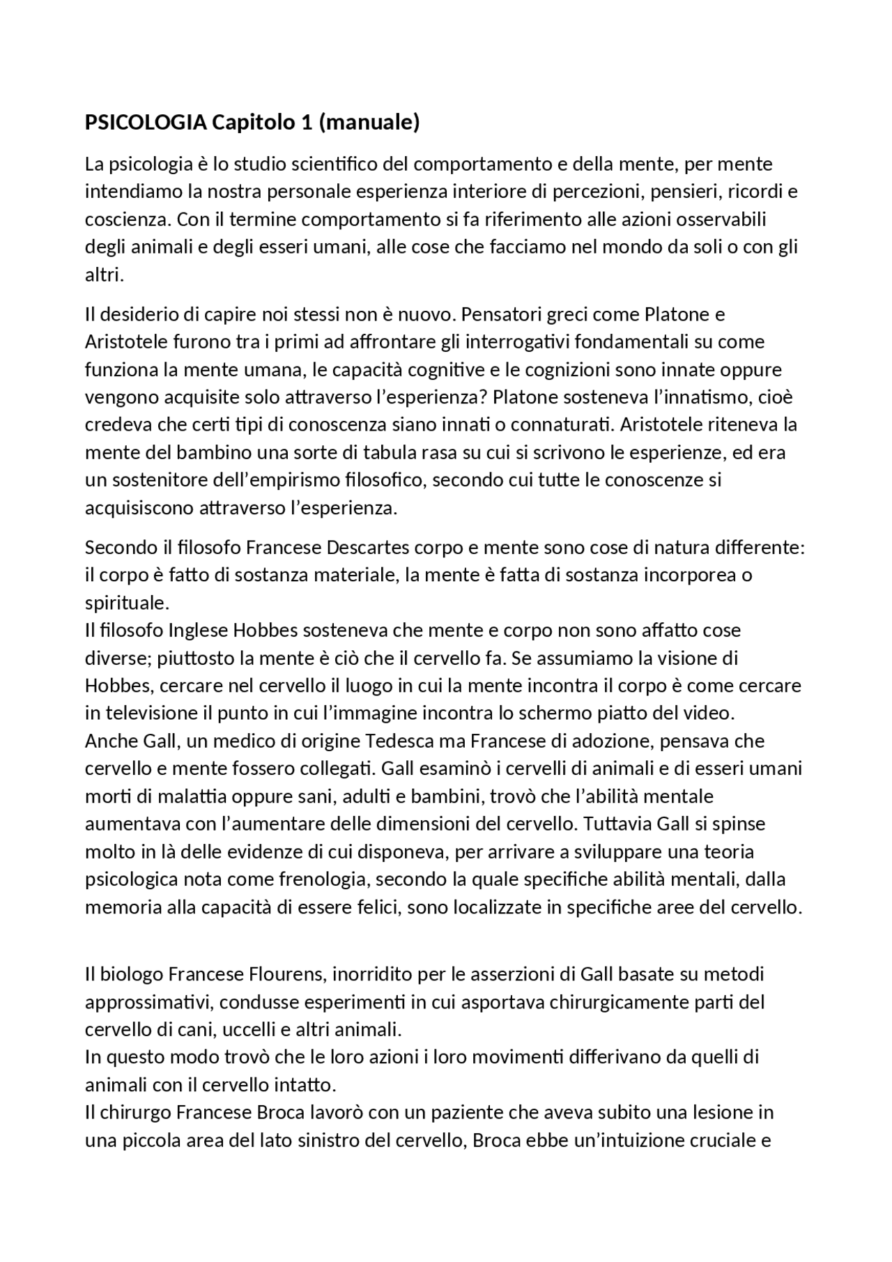 Manuale Di Psicologia Generale Daniel L Schacter Appunti Di
