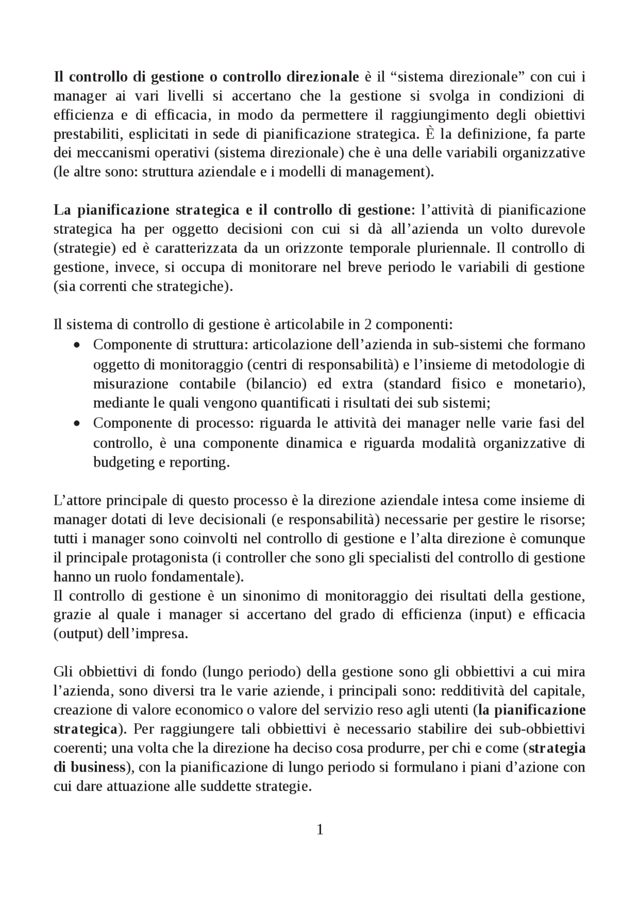 Controllo Di Gestione Docsity