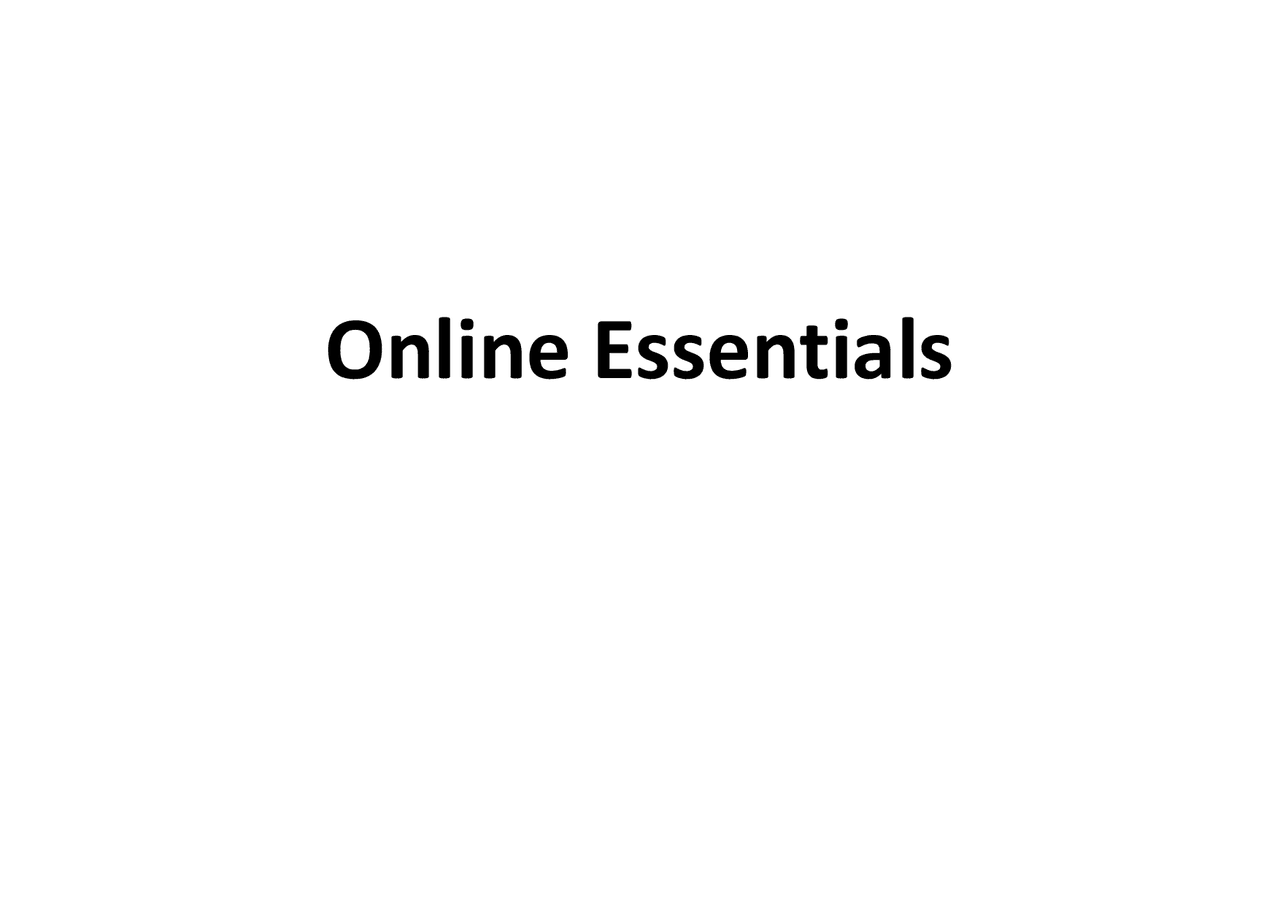 Ecdl Mod Online Essentials Docsity
