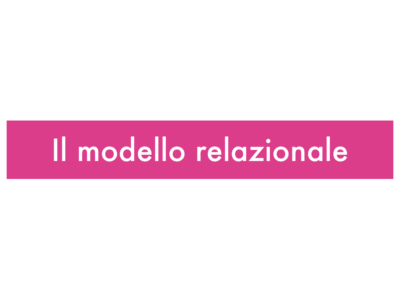 Il modello relazionale - Docsity