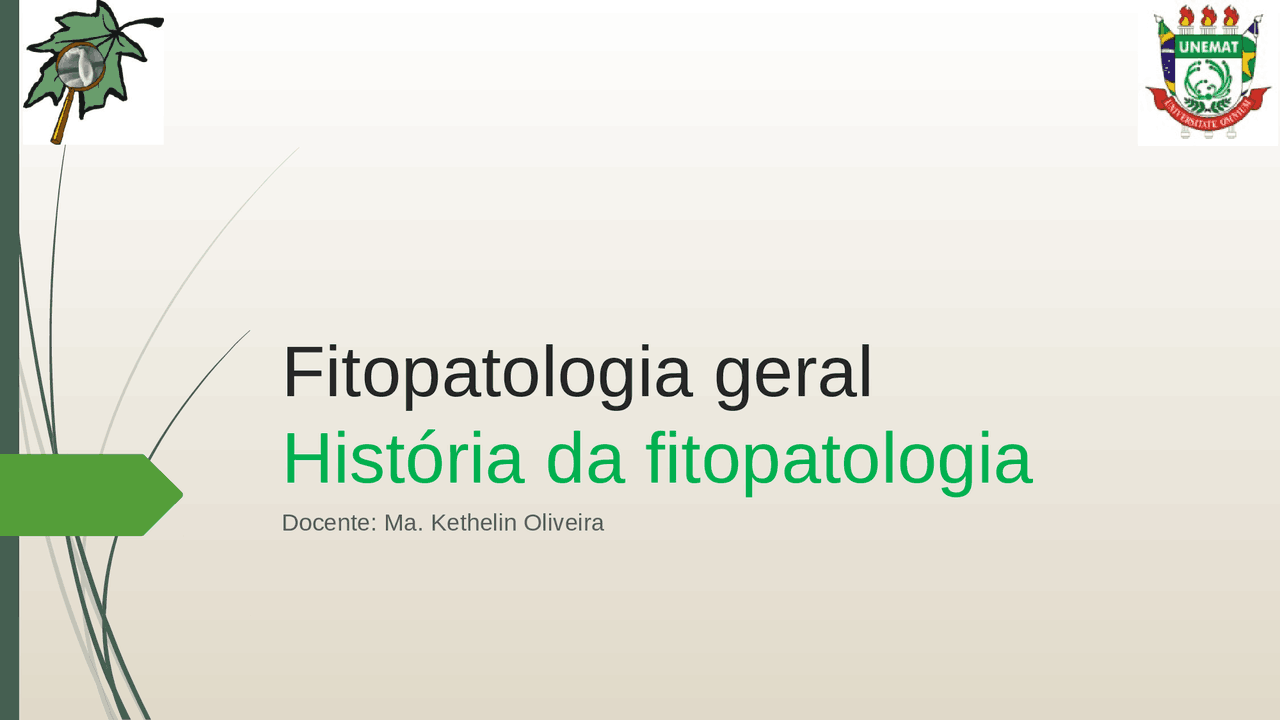 Histórico Da Fitopatologia Slides Engenharia Agronômica Docsity
