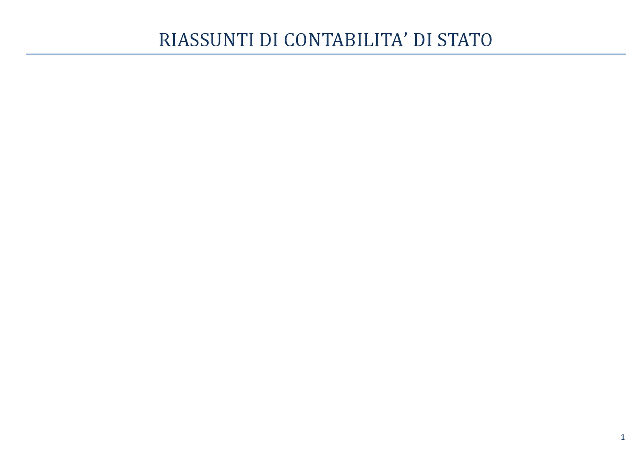 Contabilità Di Stato Docsity