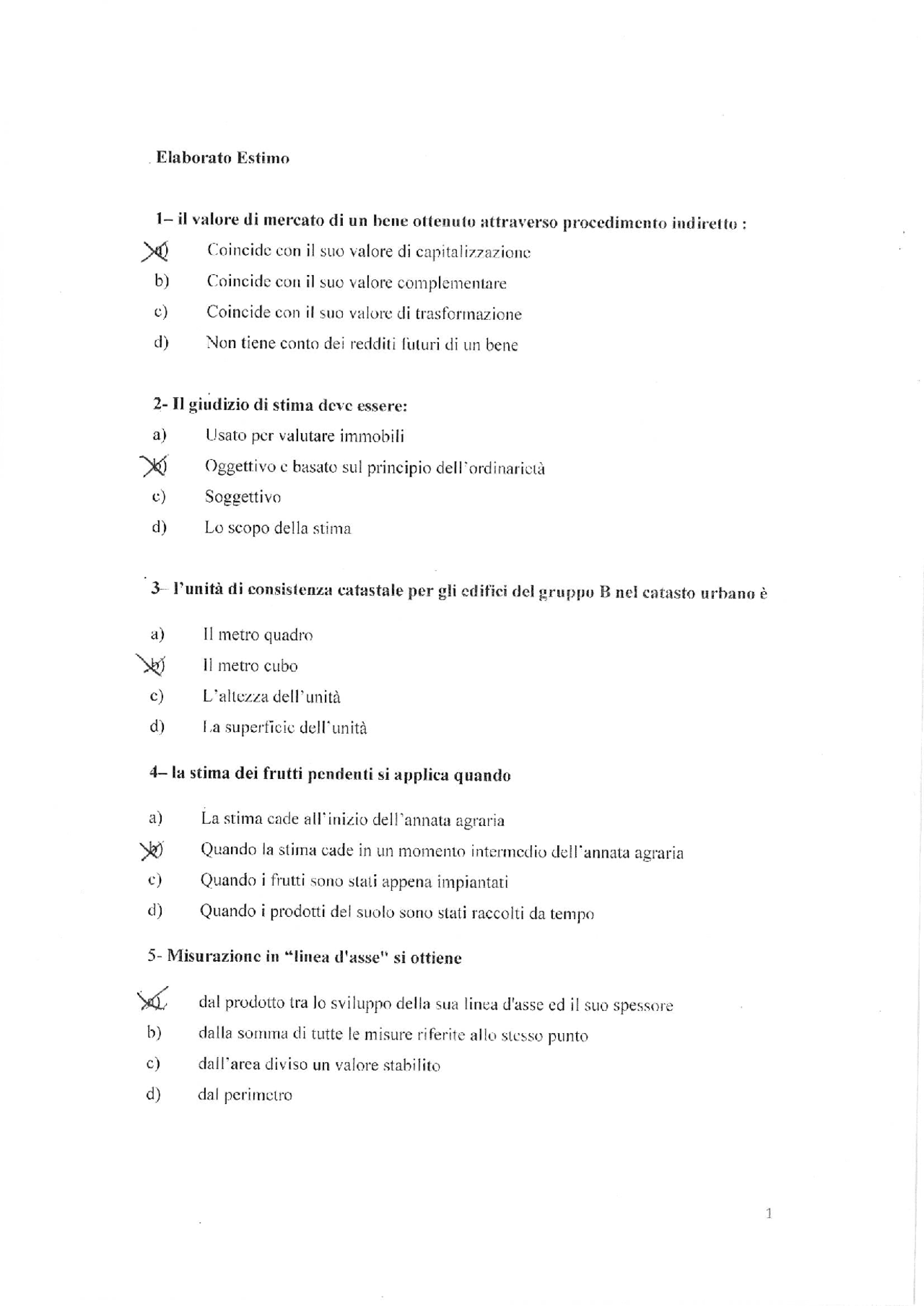 Elaborato Di Estimoparte Di Estimo Docsity