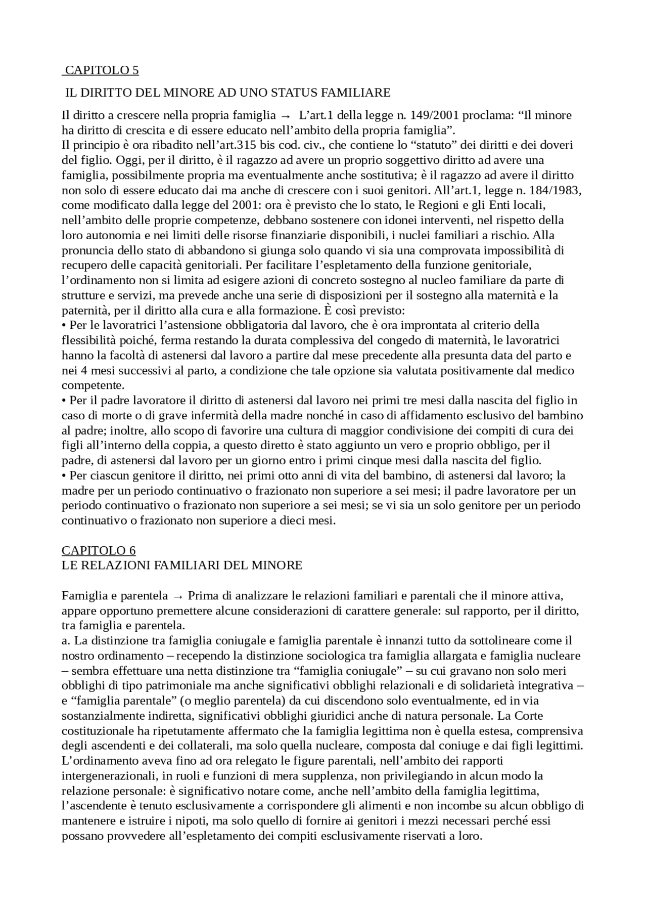 Capitoli Alfredo Carlo Moro Manuale Di Diritto Minorile Docsity