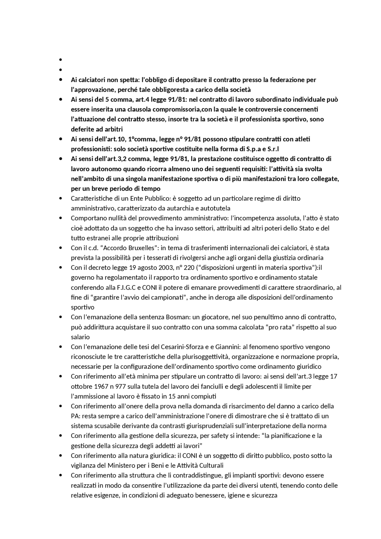 DIRITTO AMMINISTRATIVO PEGASO SCIENZE MOTORIE - Docsity