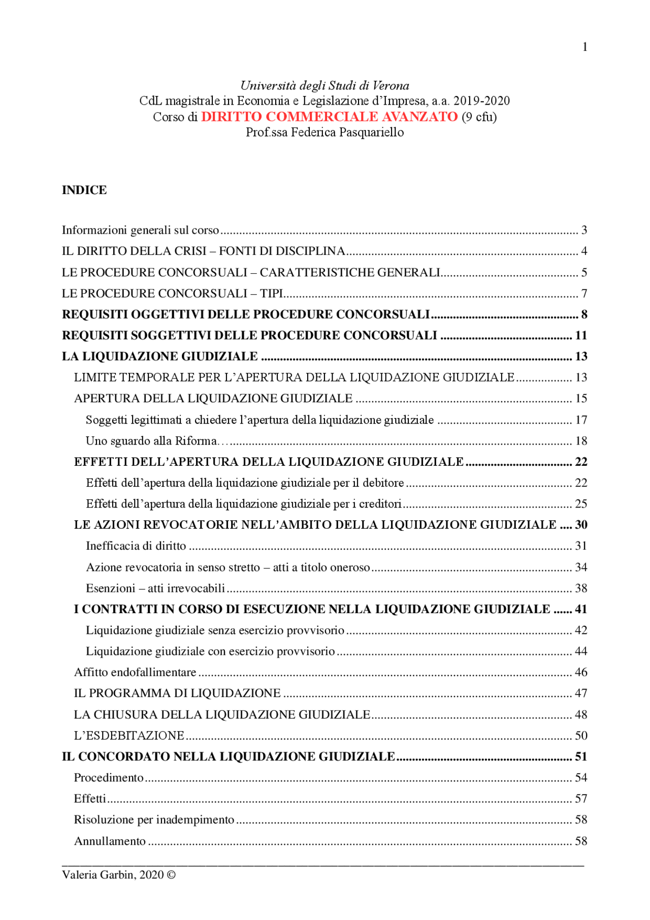 Diritto Commerciale Avanzato Appunti Di Lezione Docsity