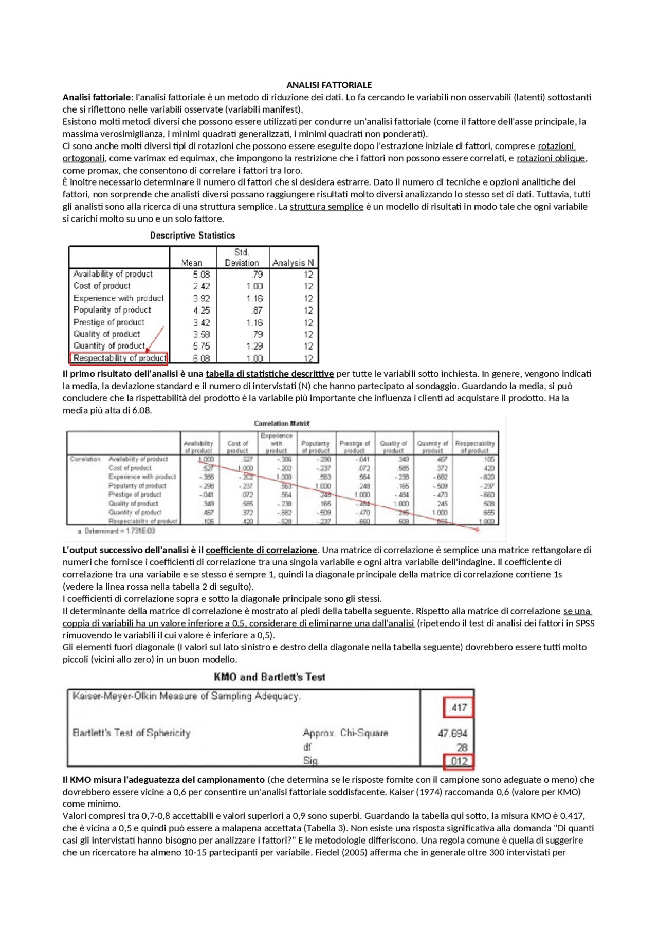Interpretazione Output Spss Appunti Di Statistica Economica Docsity