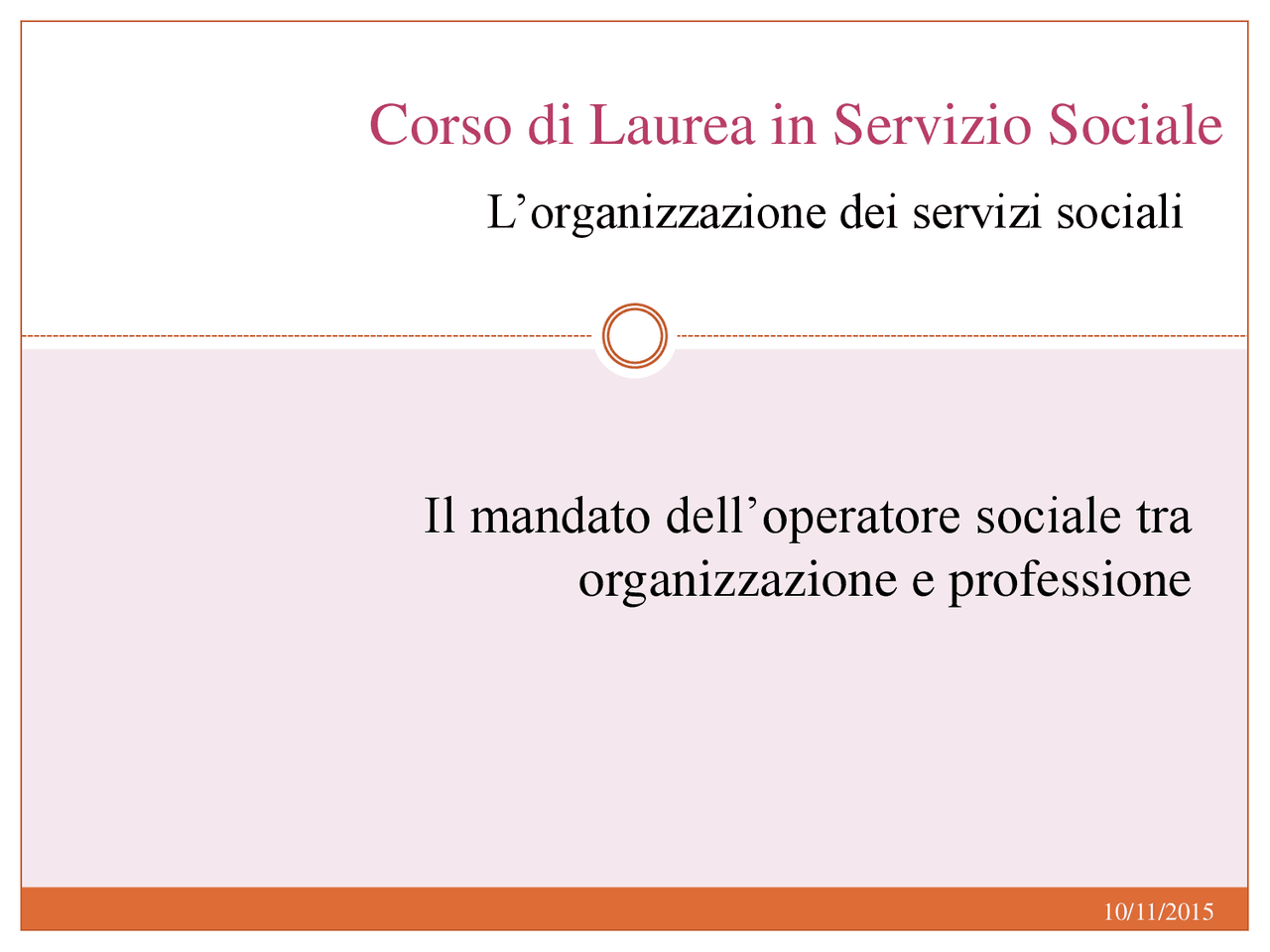 I Mandati Del Servizio Sociale Docsity