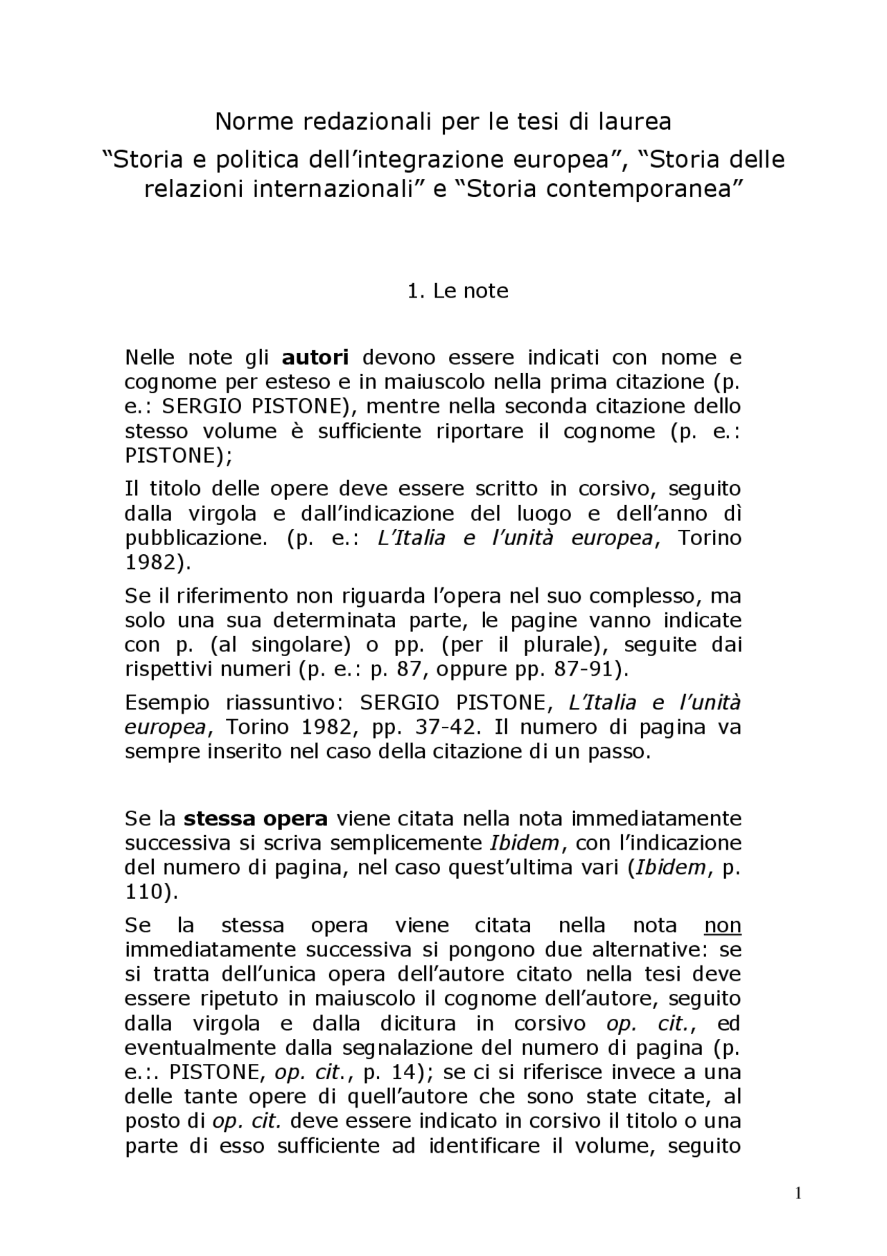 Norme Redazionali Per Le Tesi Di Laurea Scienze Politiche Guide
