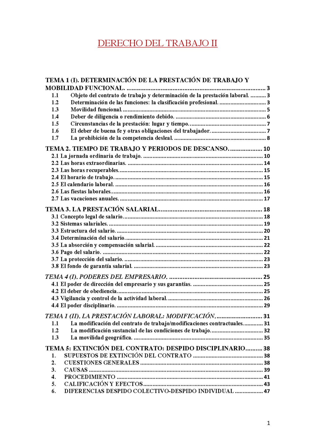 Derecho Laboral Ii Primer Cuatri Docsity