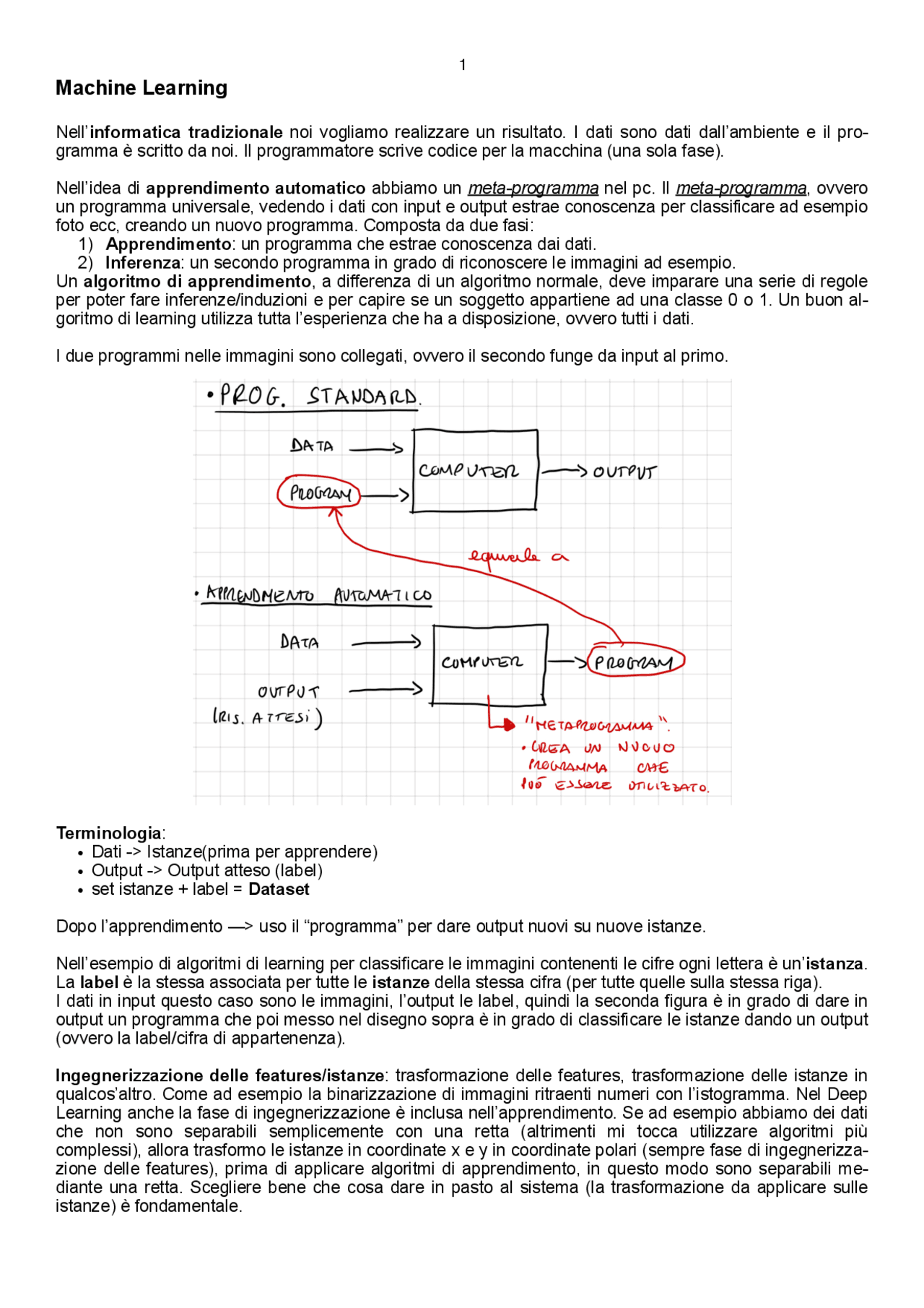 Machine Learning Docsity