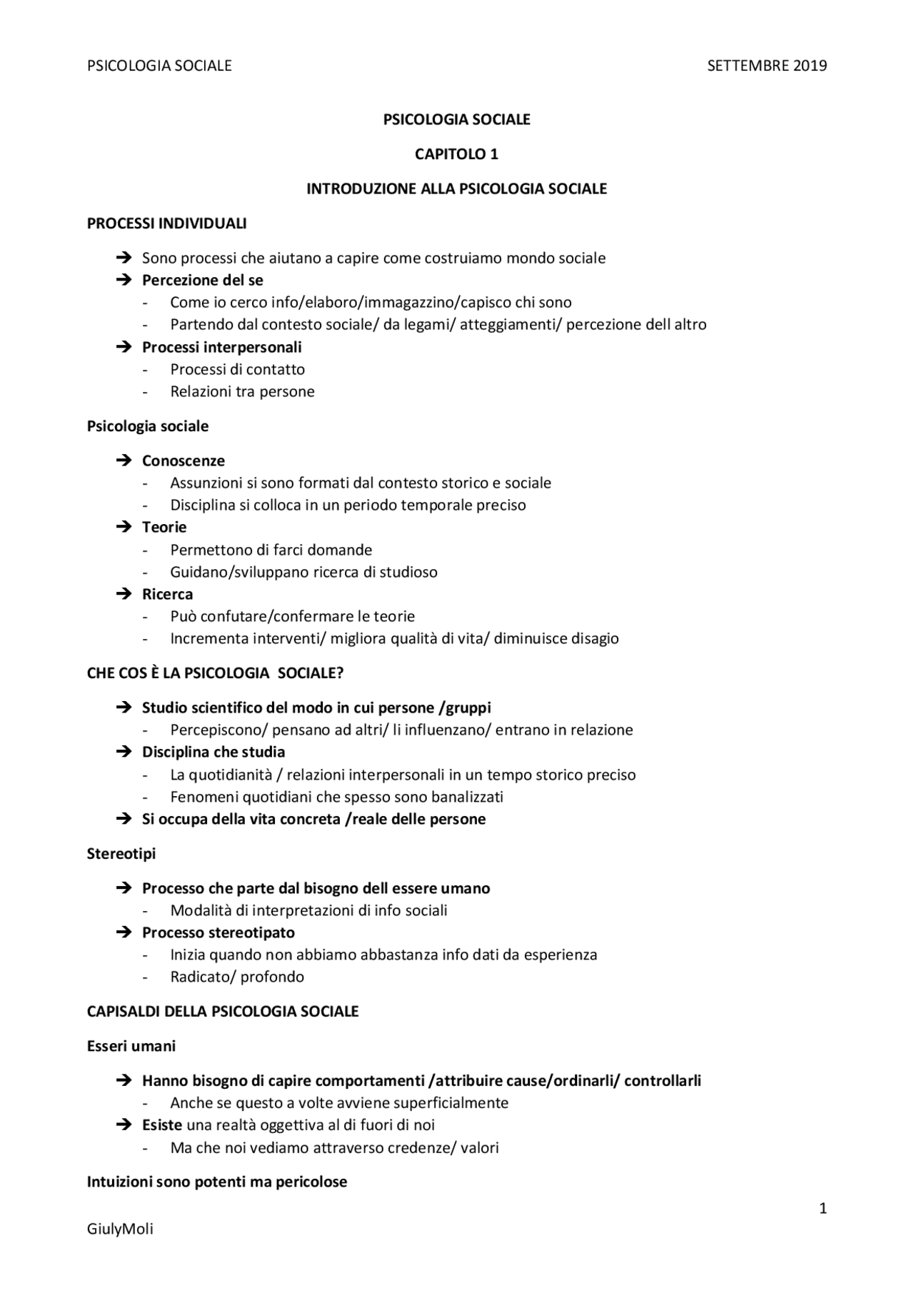 Psicologia Sociale Riassunto Manuale Appunti Unicatt Docsity