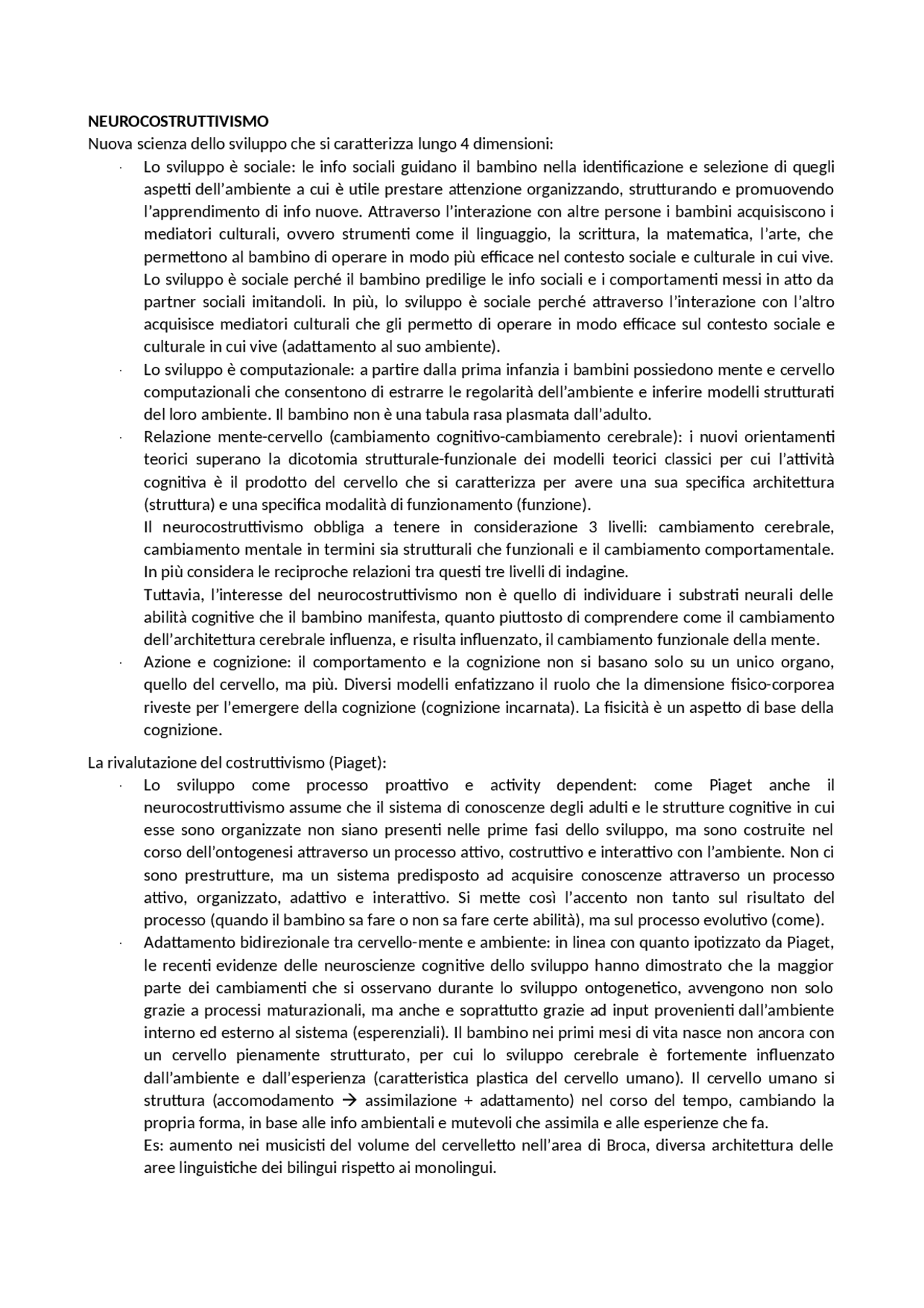 Appunti Indicatori Precoci Di Sviluppo Atipico Docsity