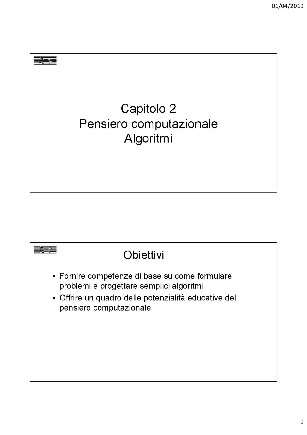 Algoritmi Fondamenti Di Informatica Docsity