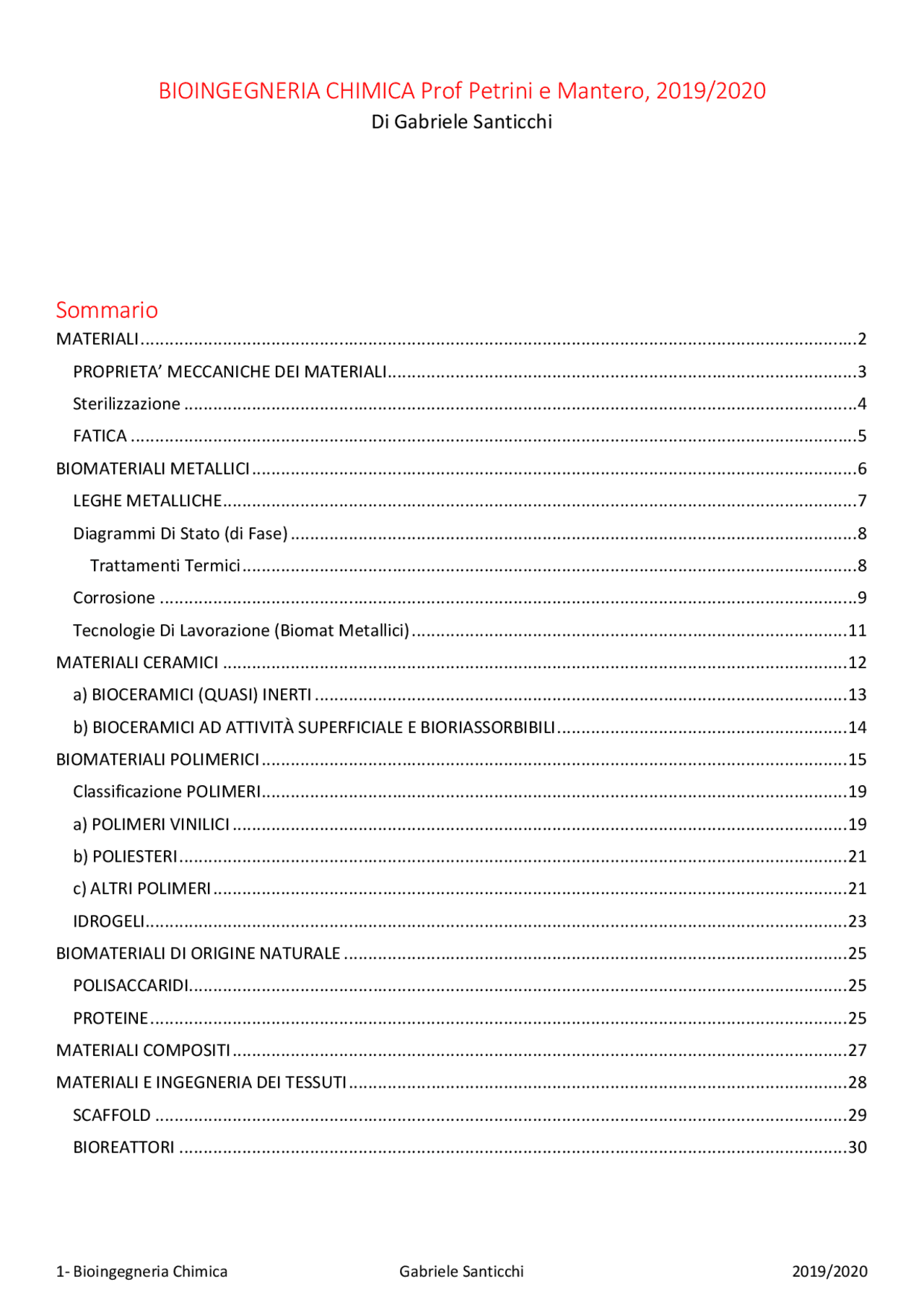 Appunti Bioingegneria Chimica Parte 1 Su 2 Docsity