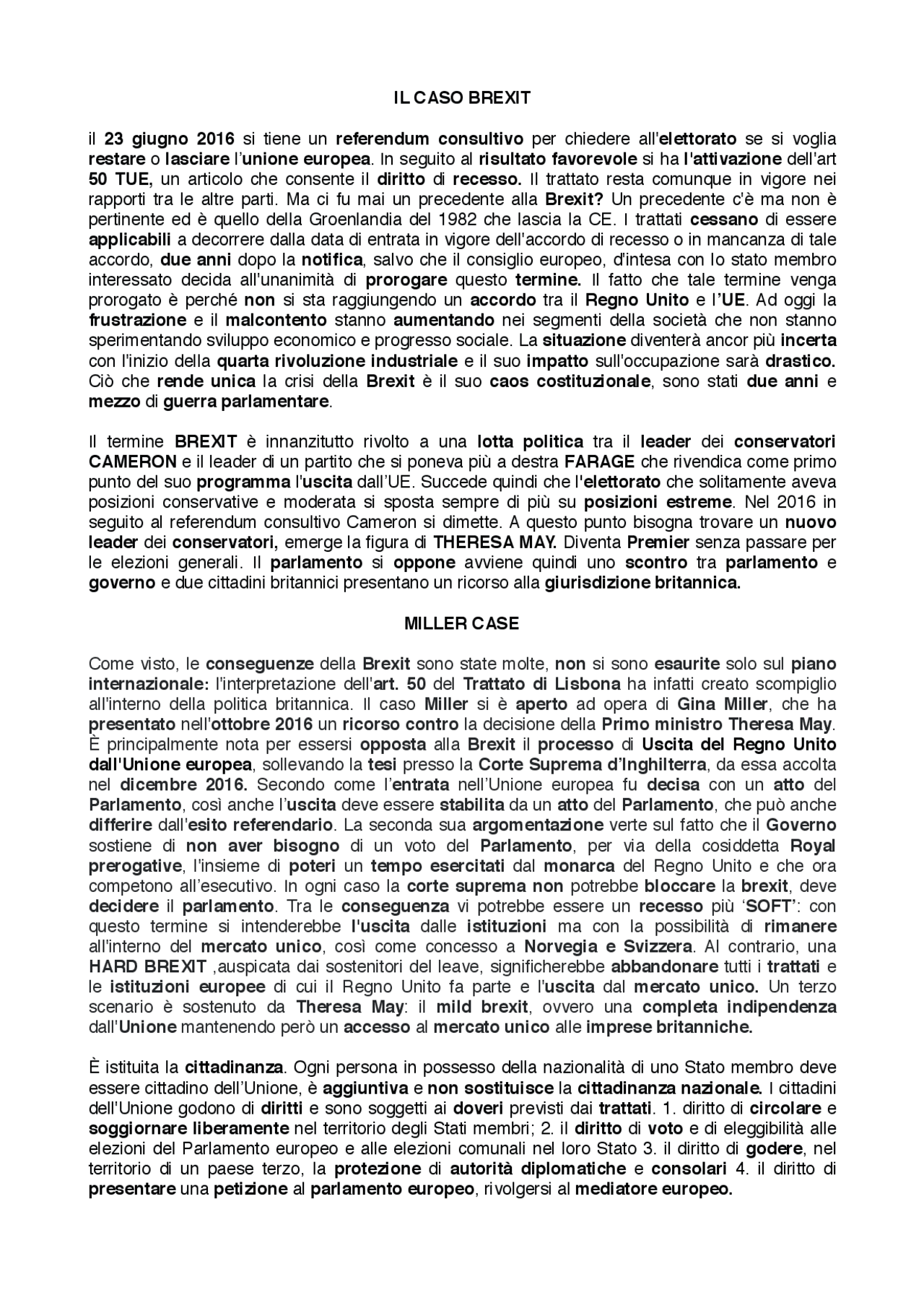 Brexit Diritto Ue Docsity