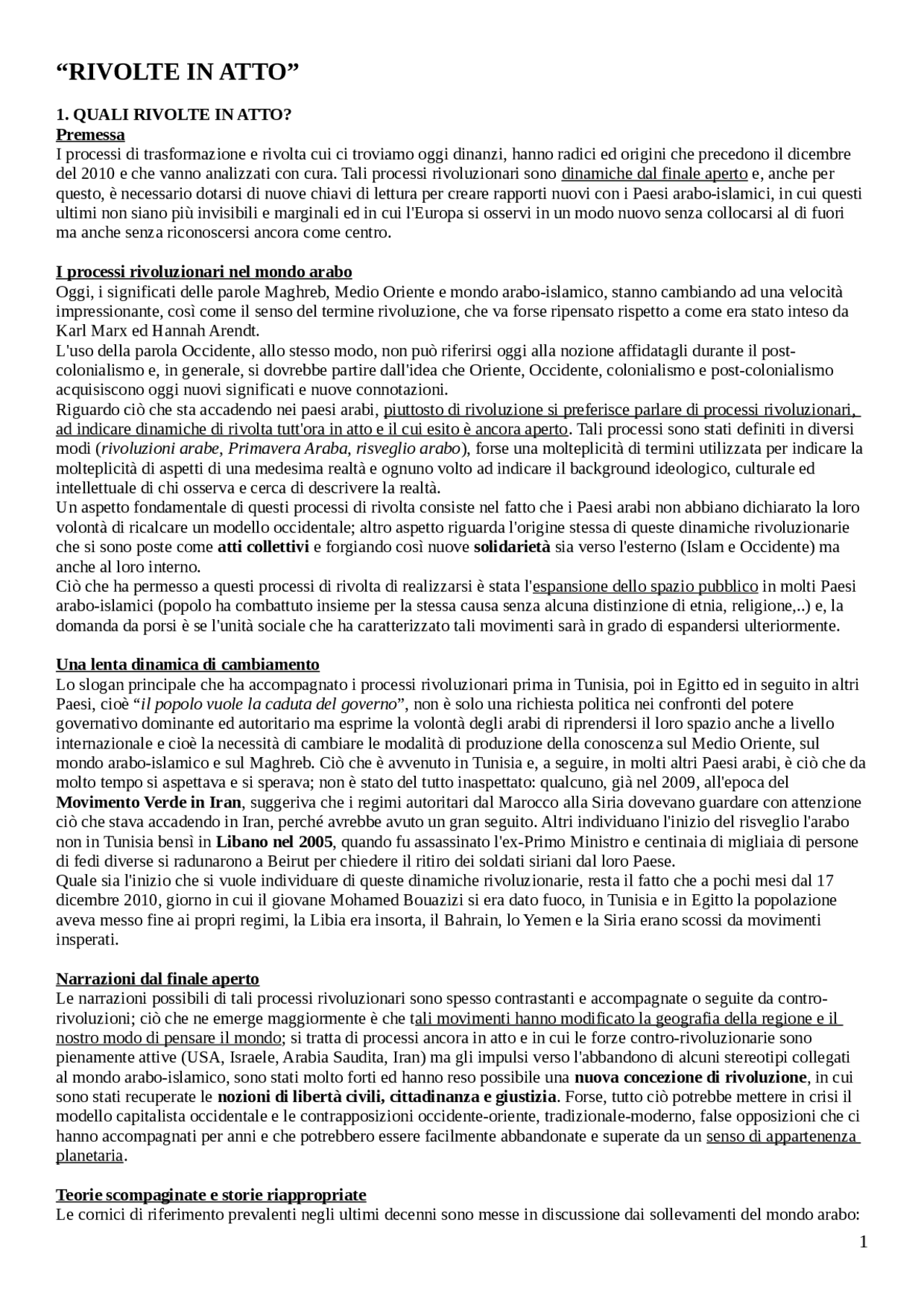 Rivolte In Atto Libro Di Paola Gandolfi Docsity