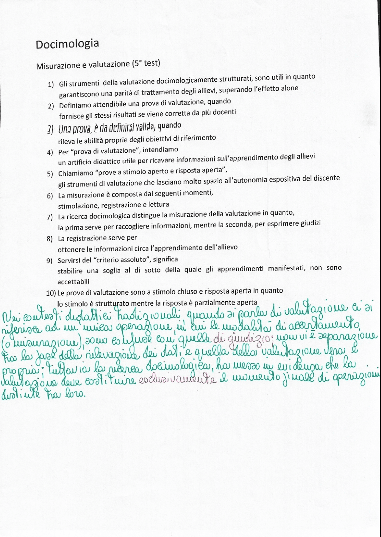 Modulo 5 Docimologia Docsity