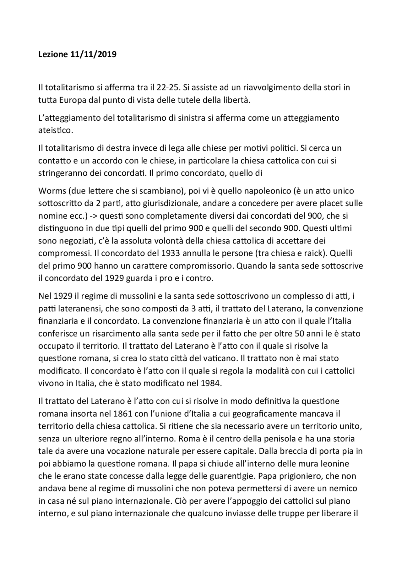 Appunti Diritto Ecclesiastico Docsity