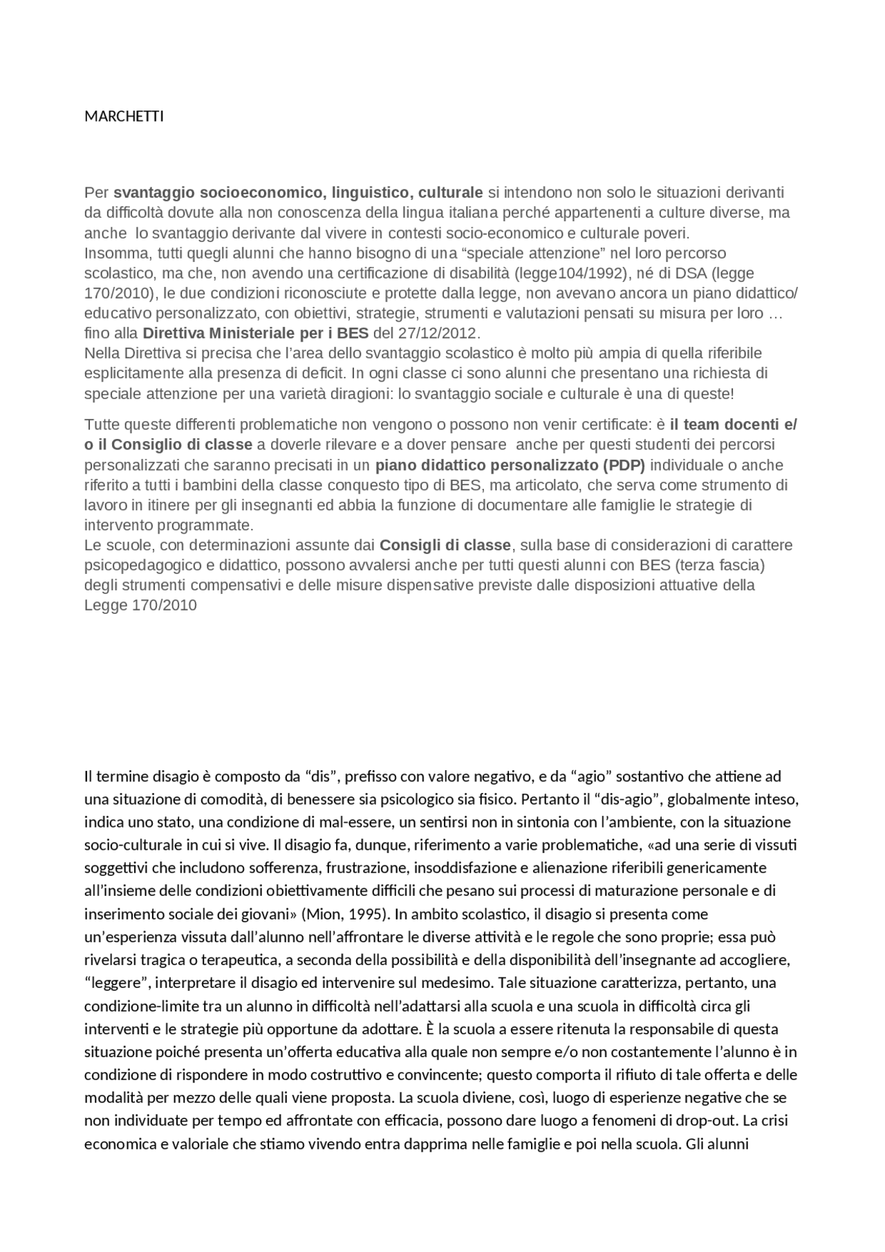 Bes E Dsa Strategie Didattiche E Leggi Di Riferimento Docsity