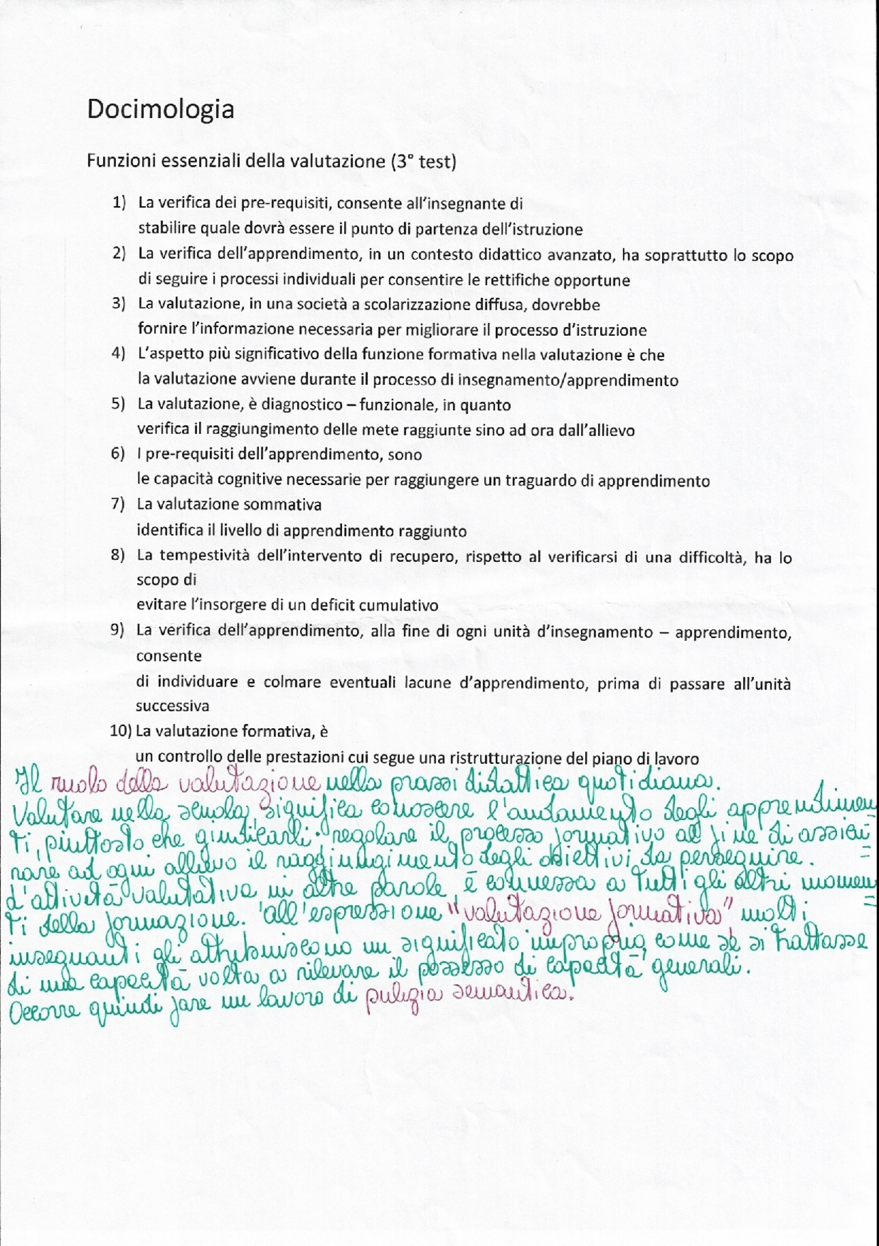 Modulo 3 Docimologia Docsity