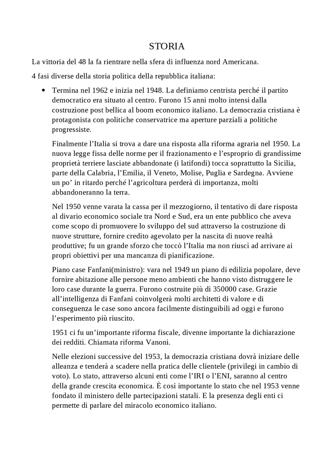 Storia Contemporanea Docsity