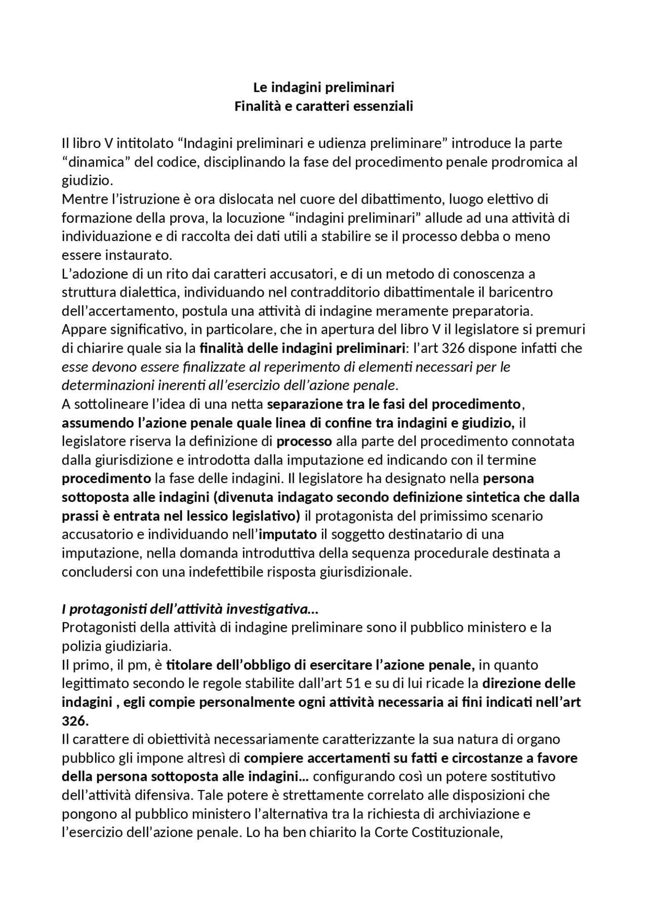 Indagini Preliminari Conso Grevi Procedura Penale Docsity