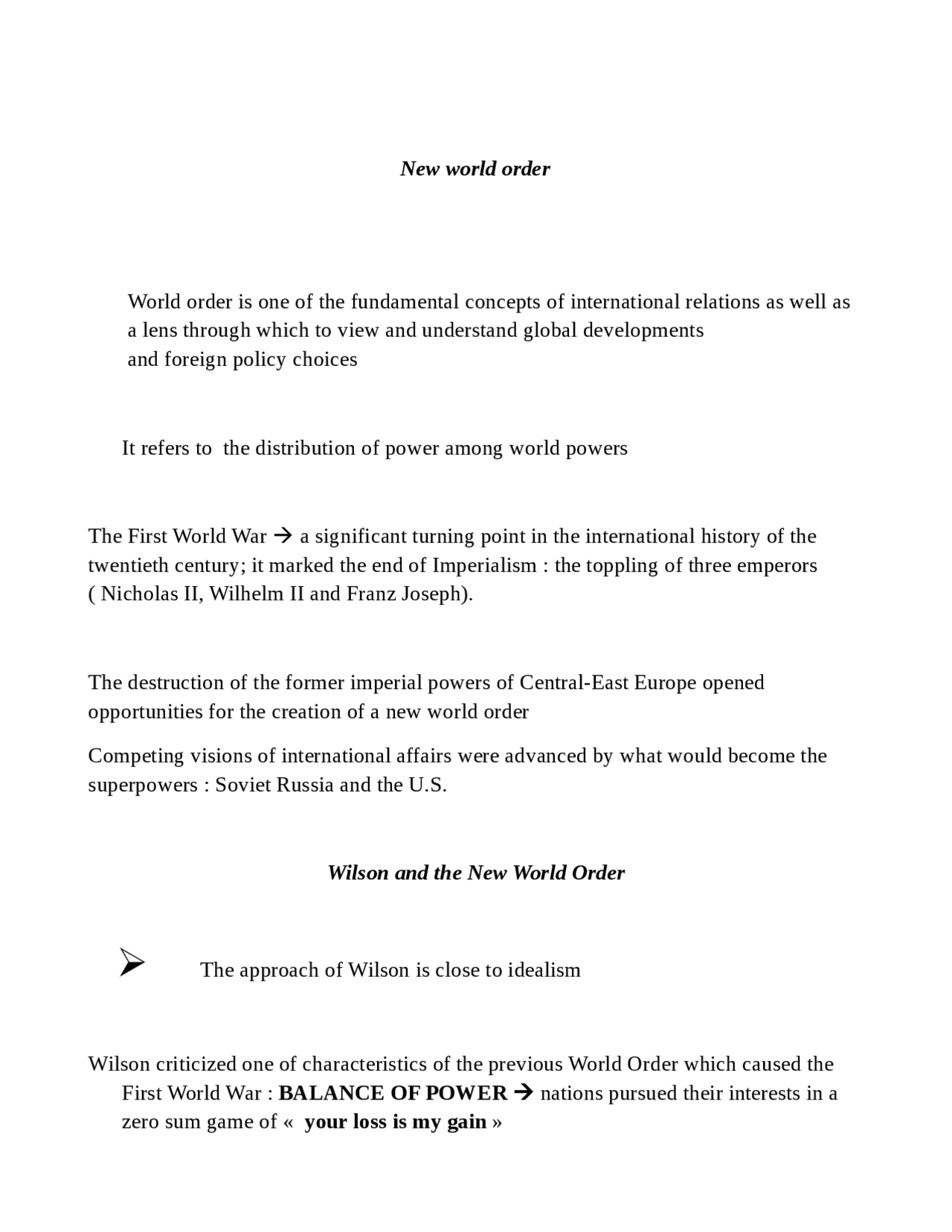 New- World- Order Wilson vs Lenin - Docsity