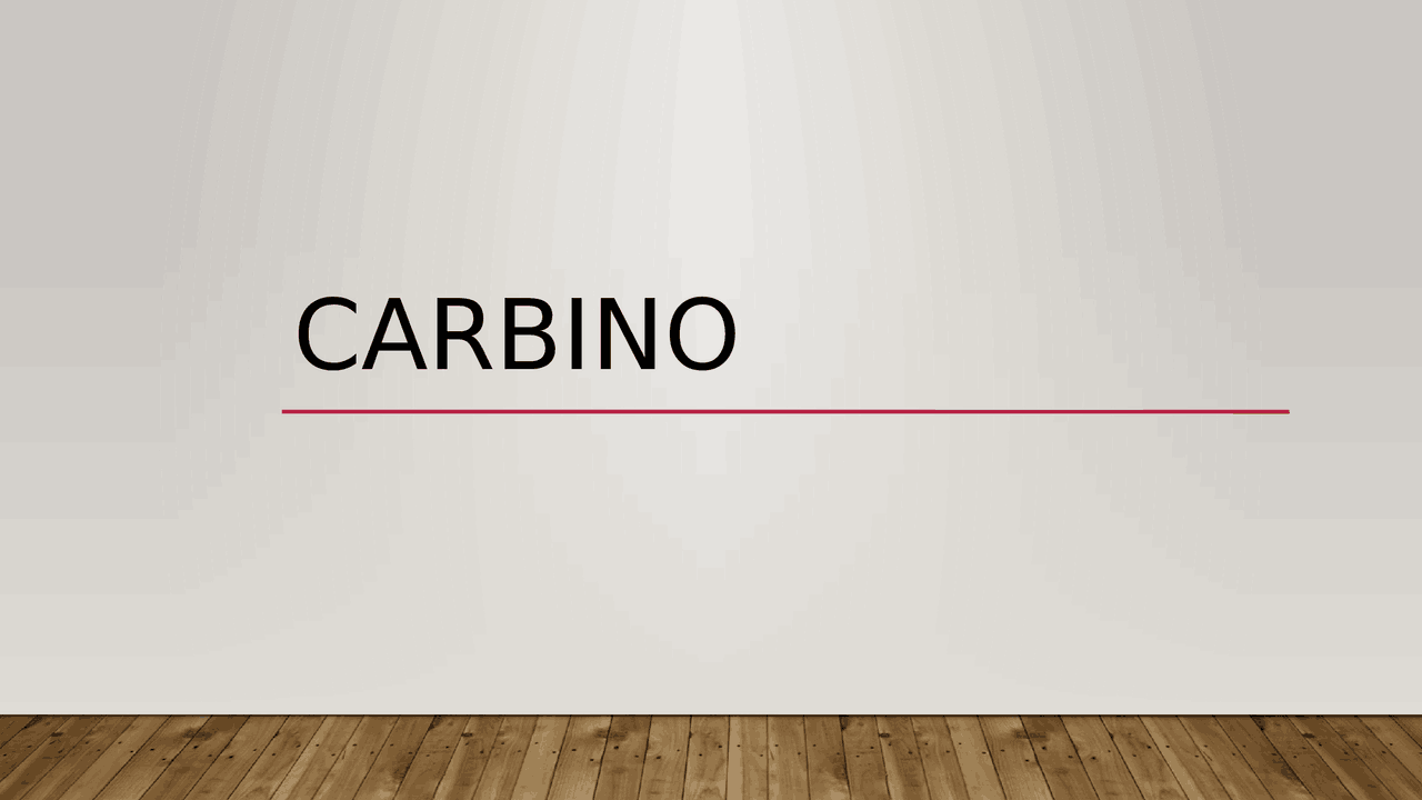 Presentación sobre el Carbino - Docsity