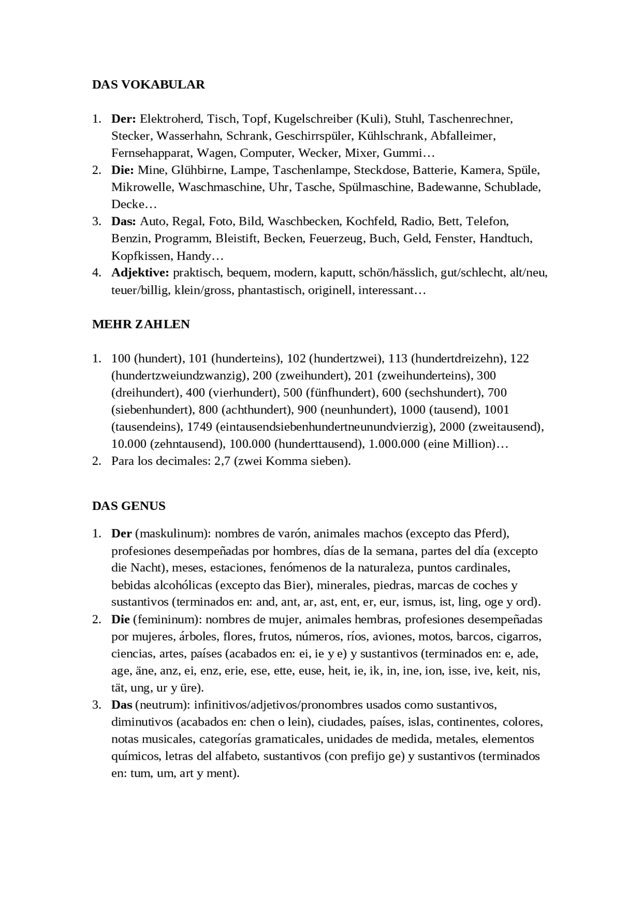 Appunti Di Tedesco A1 Docsity