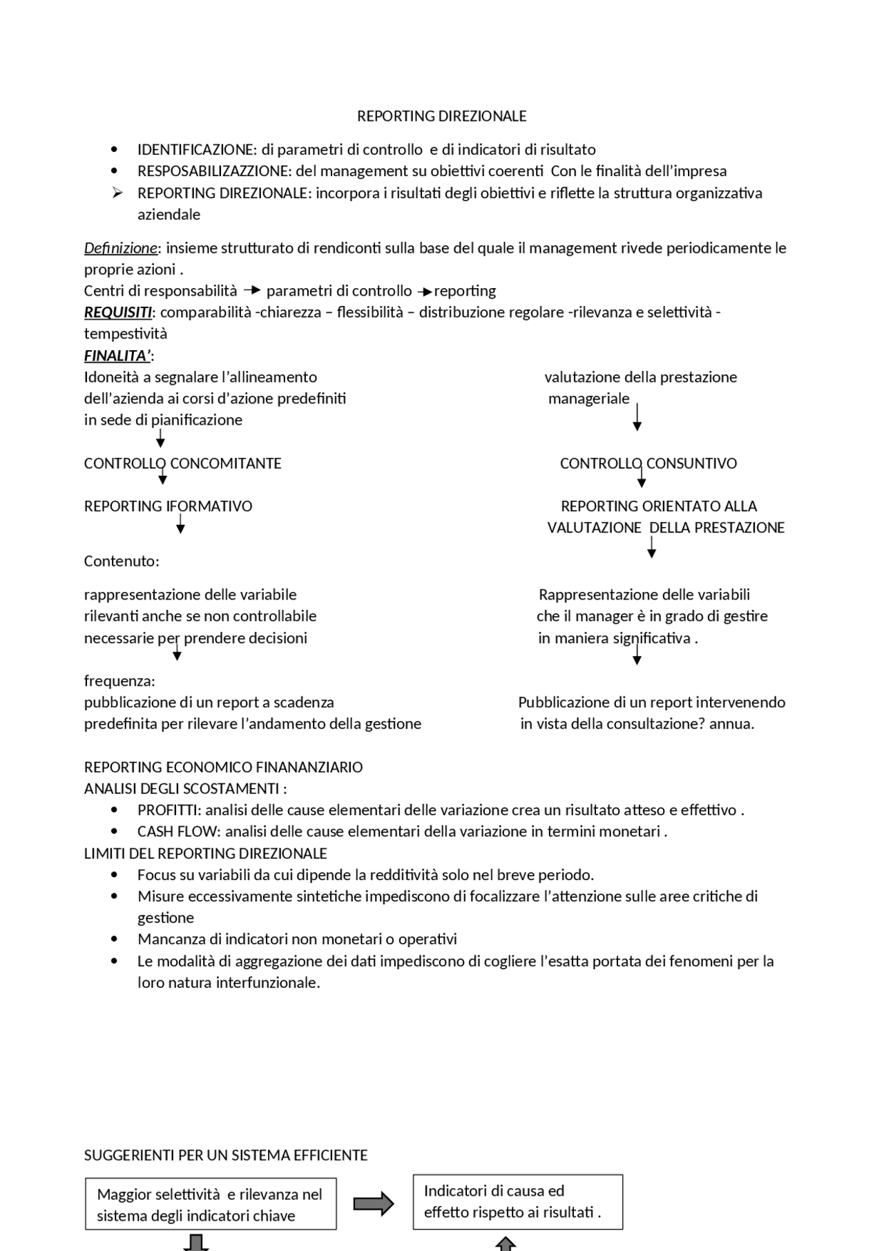 Reporting Direzionale Docsity