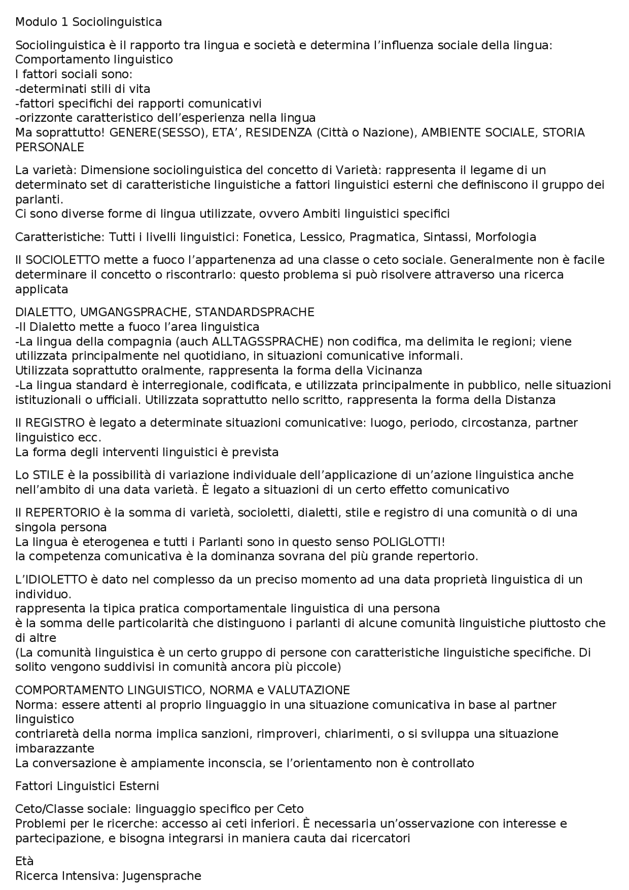 Introduzione Alla Sociolinguistica Docsity
