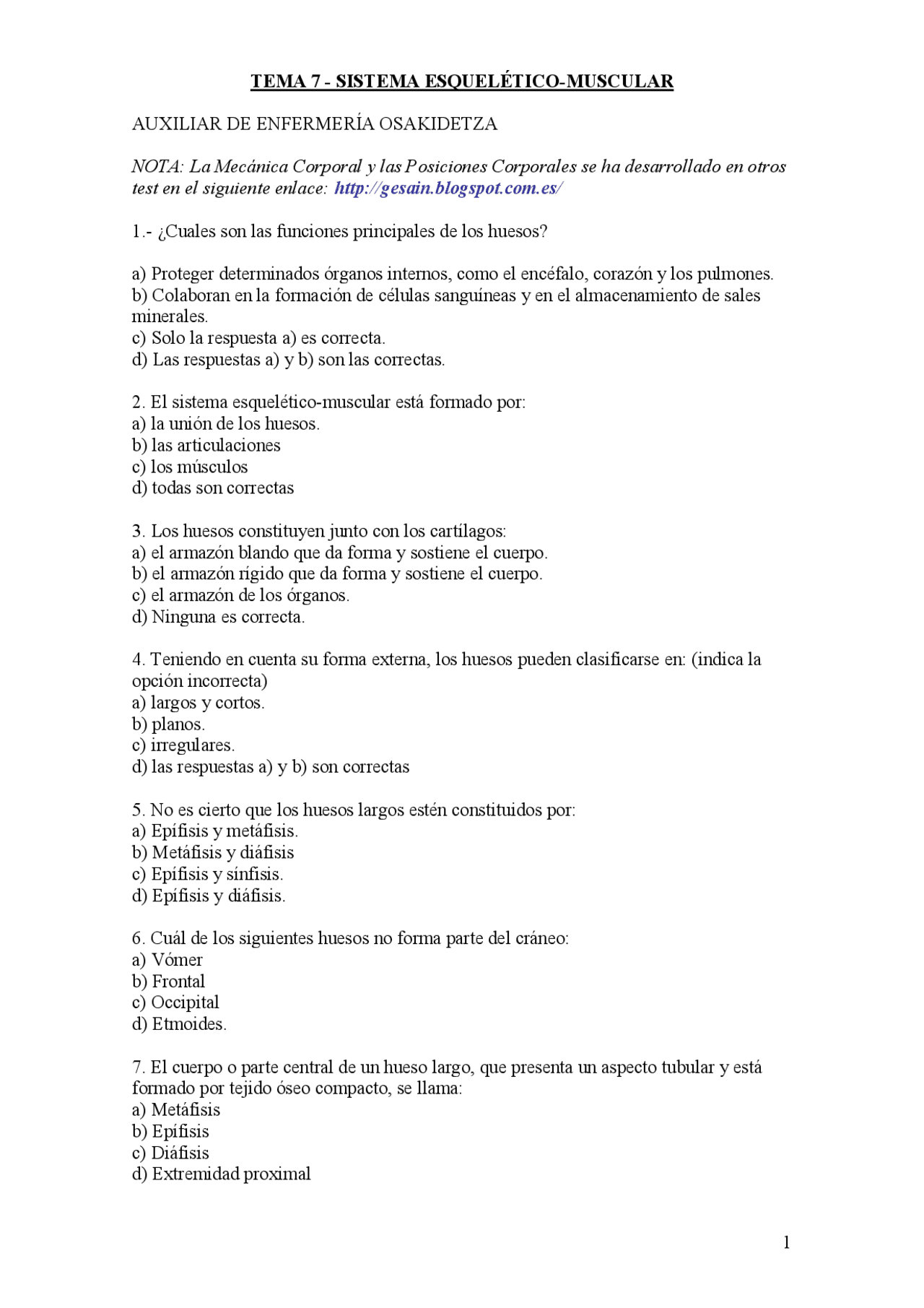 Sistema esqueletico y muscular - Docsity