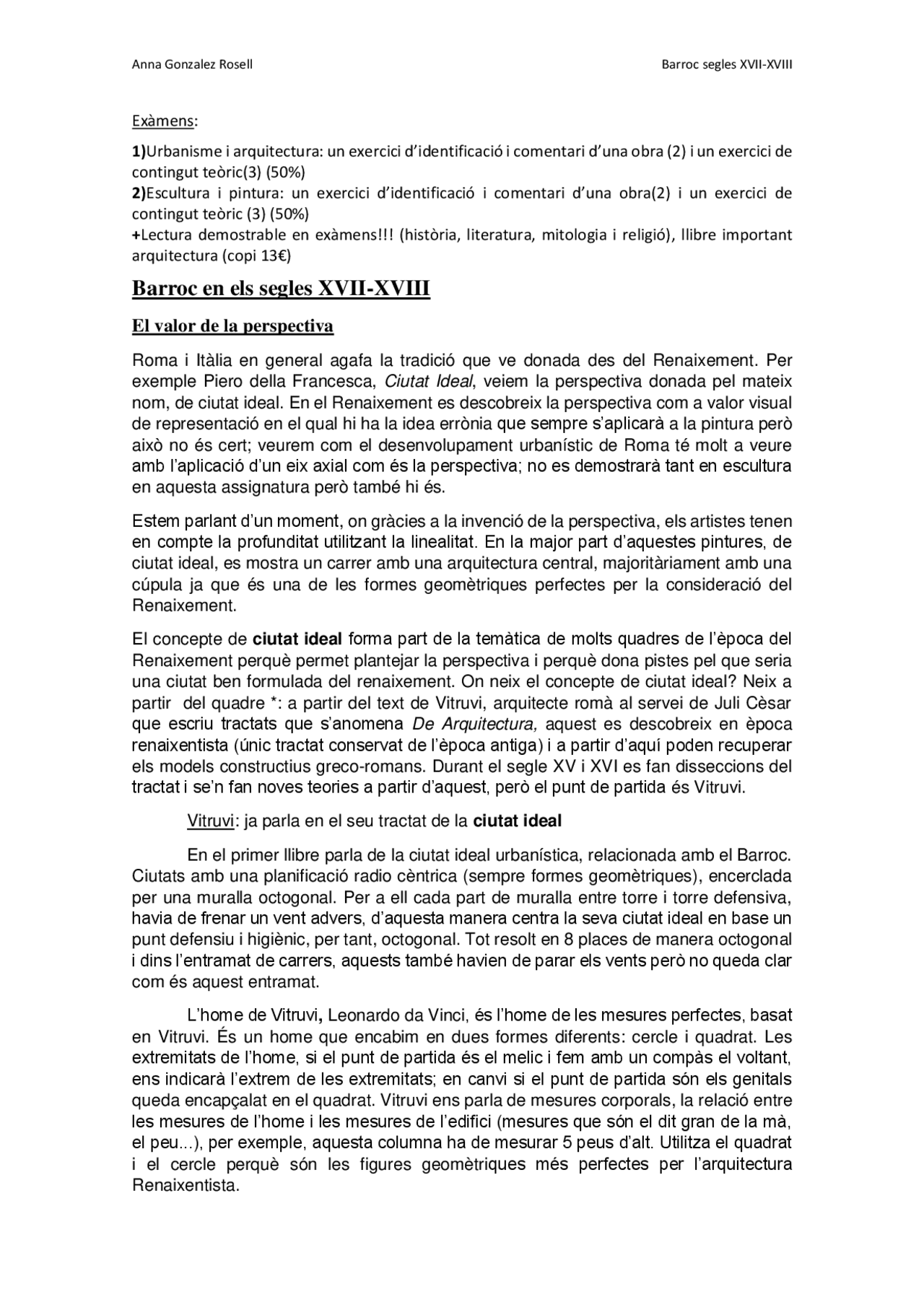 Apunts Barroc Segles Xvii Xviii 1r Parcial Docsity
