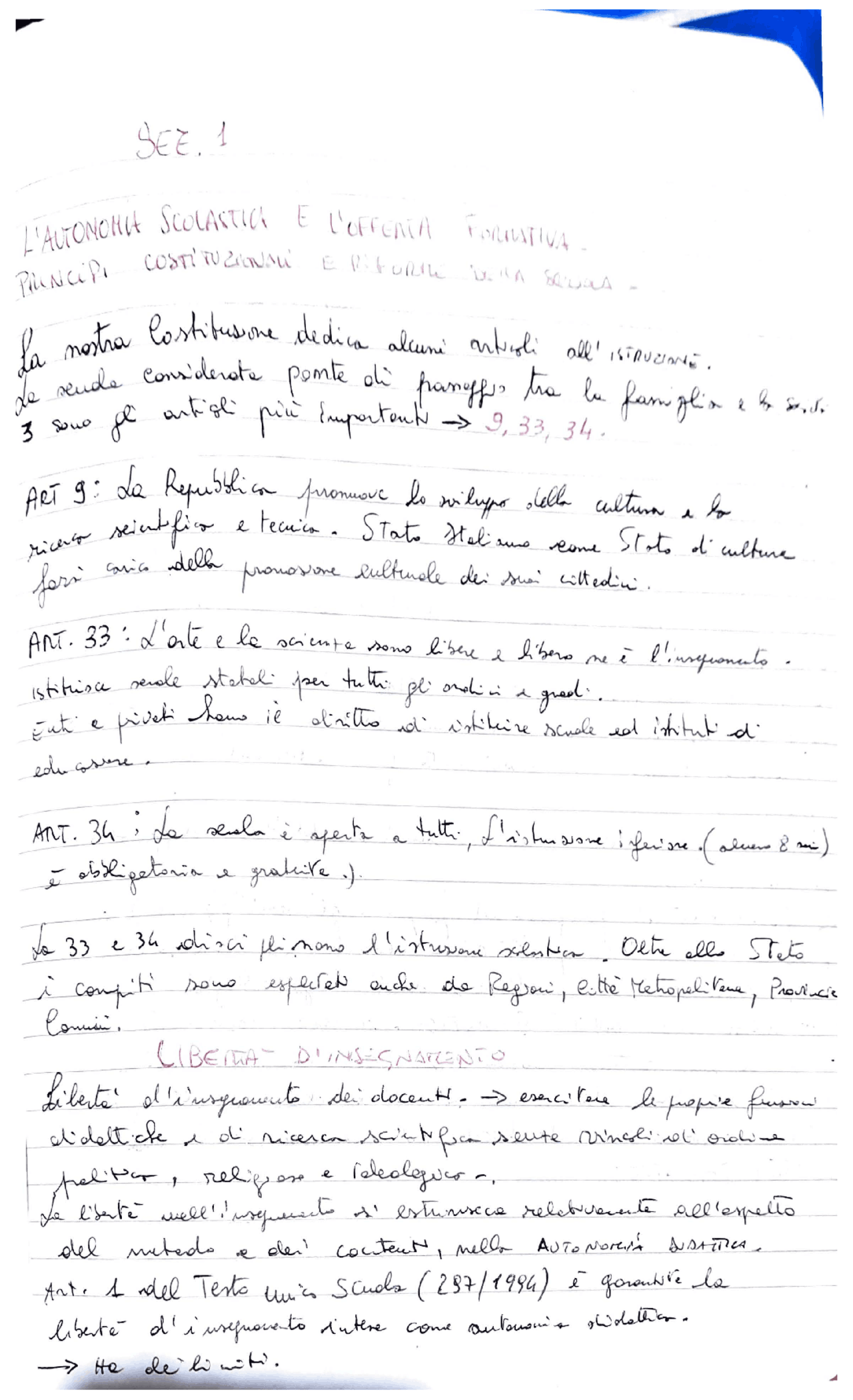 Autonomia Scolastica Docsity