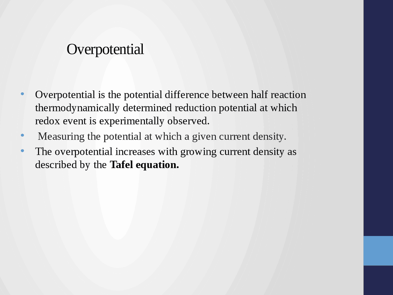 Overpotential and battery basics | Slides Electrochemistry - Docsity
