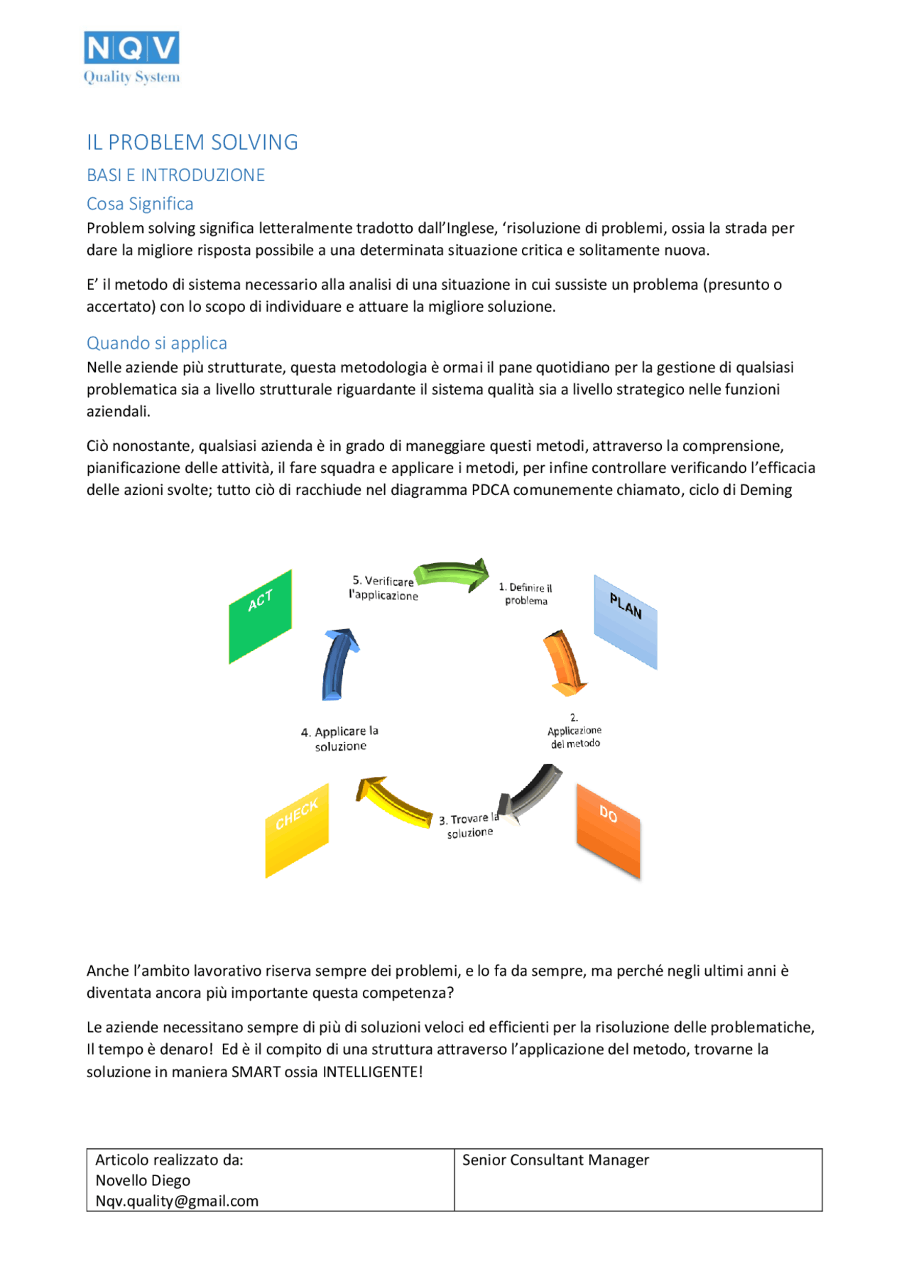 Problem Solving Metodi Di Analisi Dei Problemi Docsity